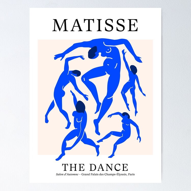 Poster The Dance 3 | Henri Matisse - La Danse | Ultramarine Blue - No ...