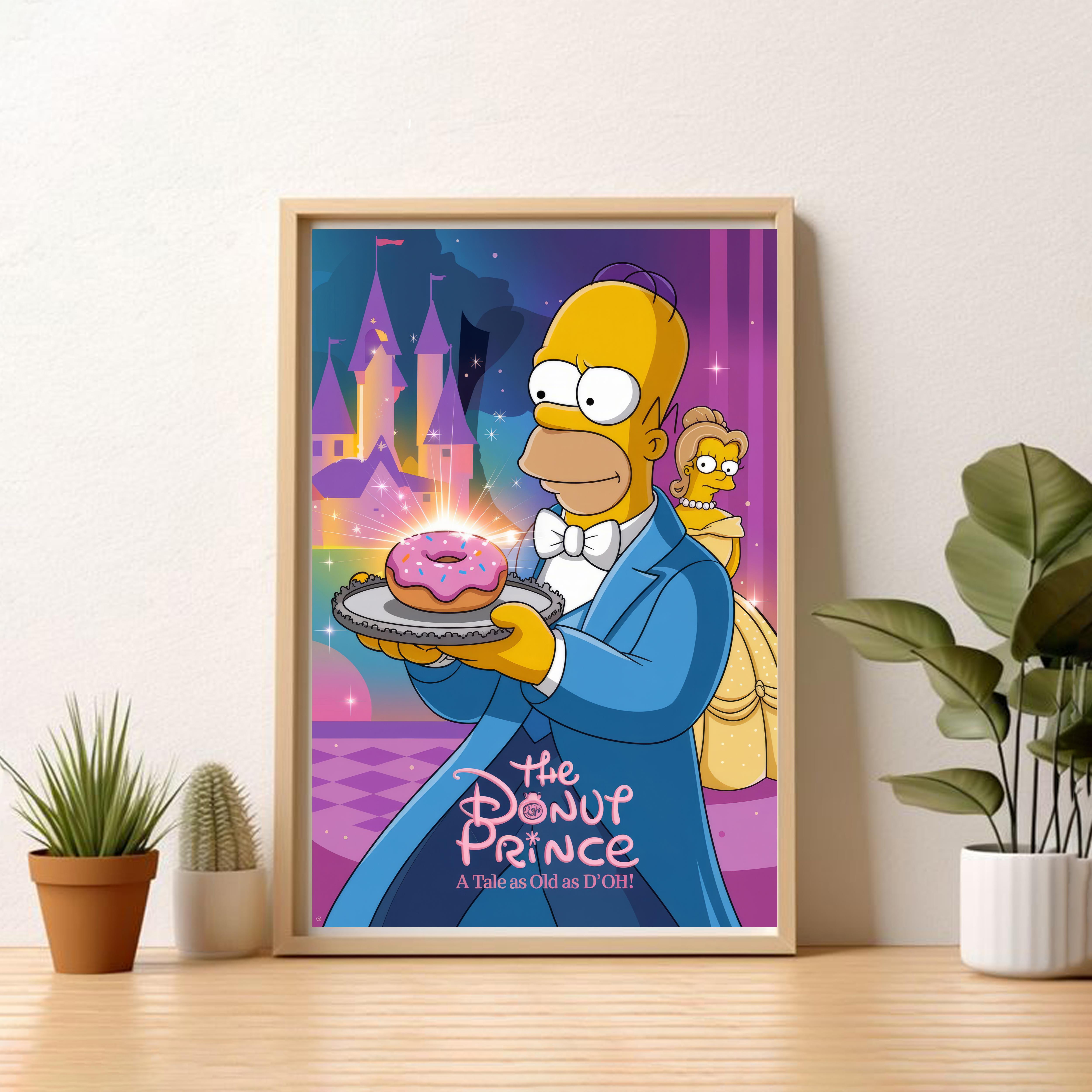POSTER The Donut Prince Poster - Homer Simpson as a Disney-Style Prince ...
