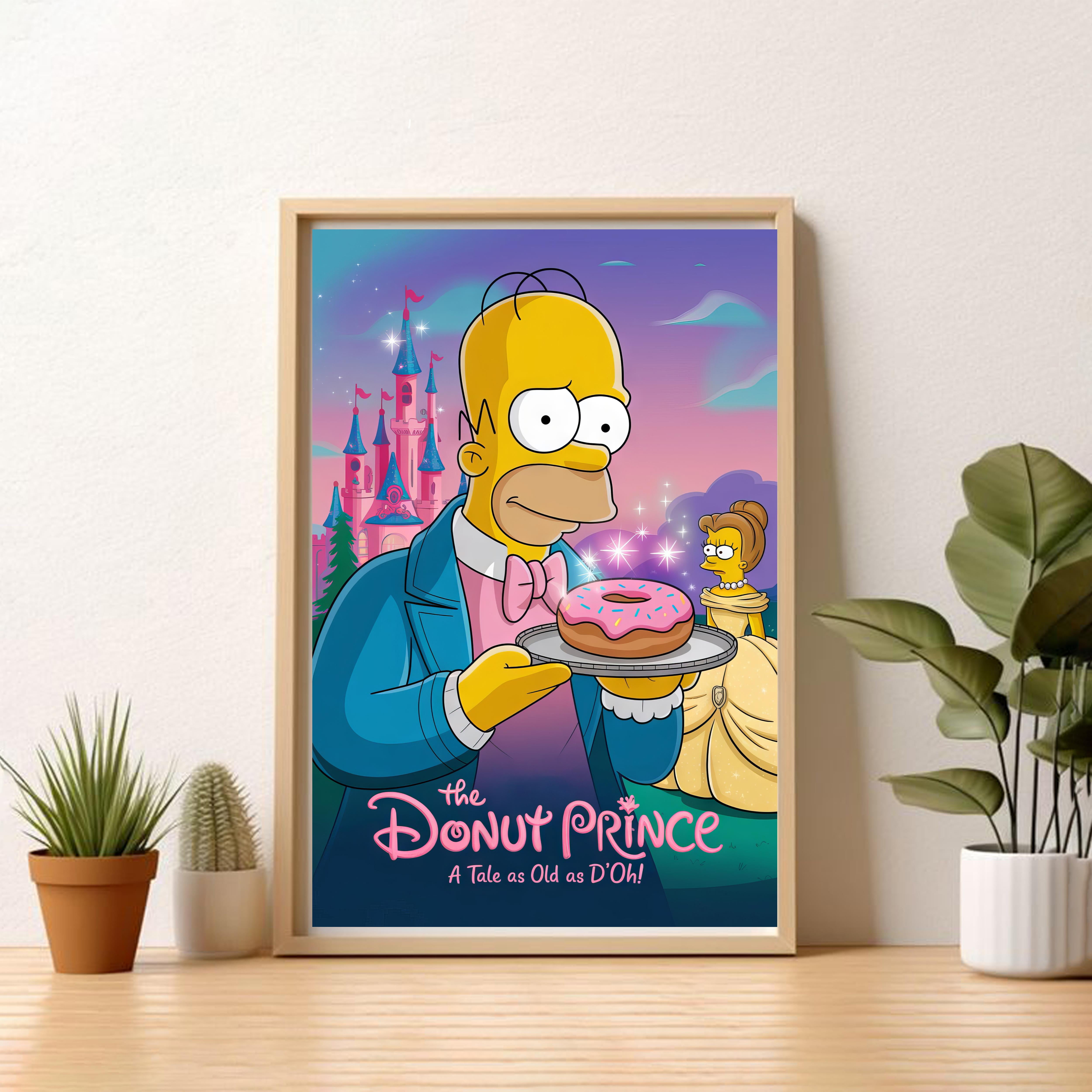 POSTER The Donut Prince Poster - Homer Simpson as a Disney-Style Prince ...