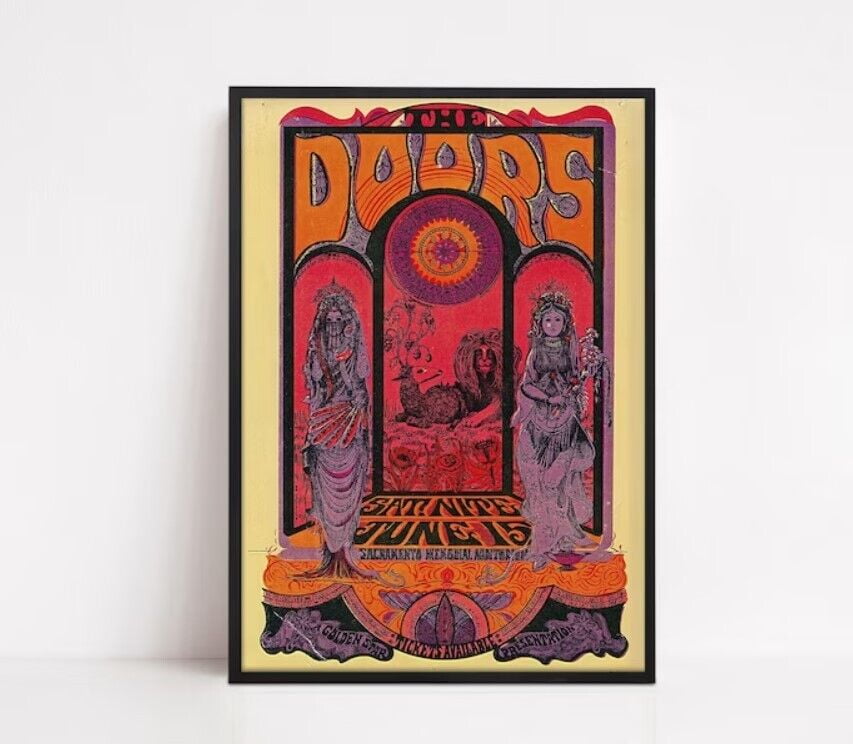 POSTER The Doors Poster - Sacramento Memorial Psychedelic 1968 Concert ...