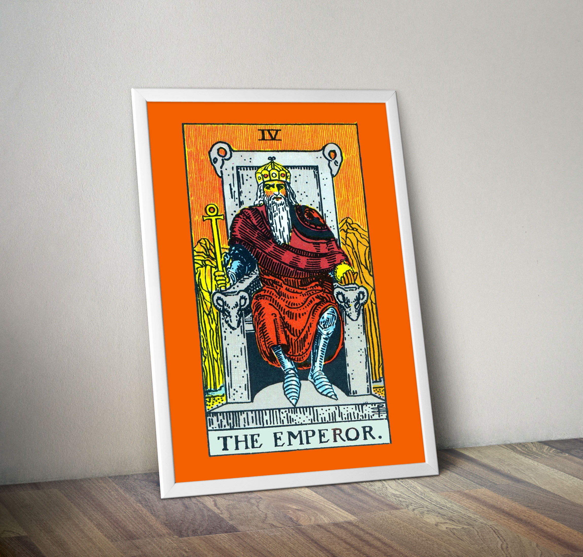 POSTER The Emperor Tarot Poster Major Arcana Tarot Poster Tarot Art ...