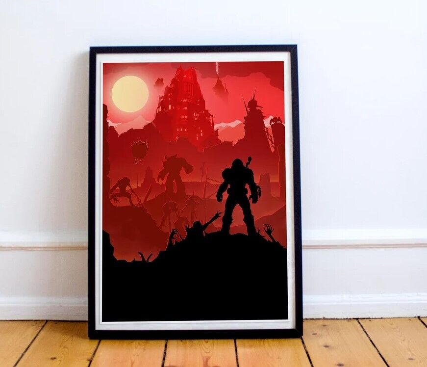 POSTER The Eternal Doom, gaming art, minimalist, Video game poster ...