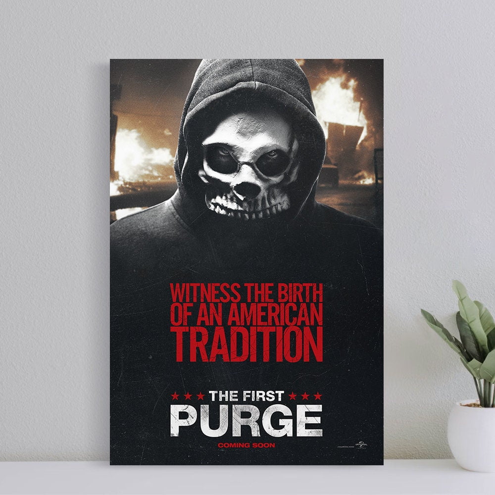 POSTER The First Purge Movie Poster, Wall Art Film Print, Art Poster ...