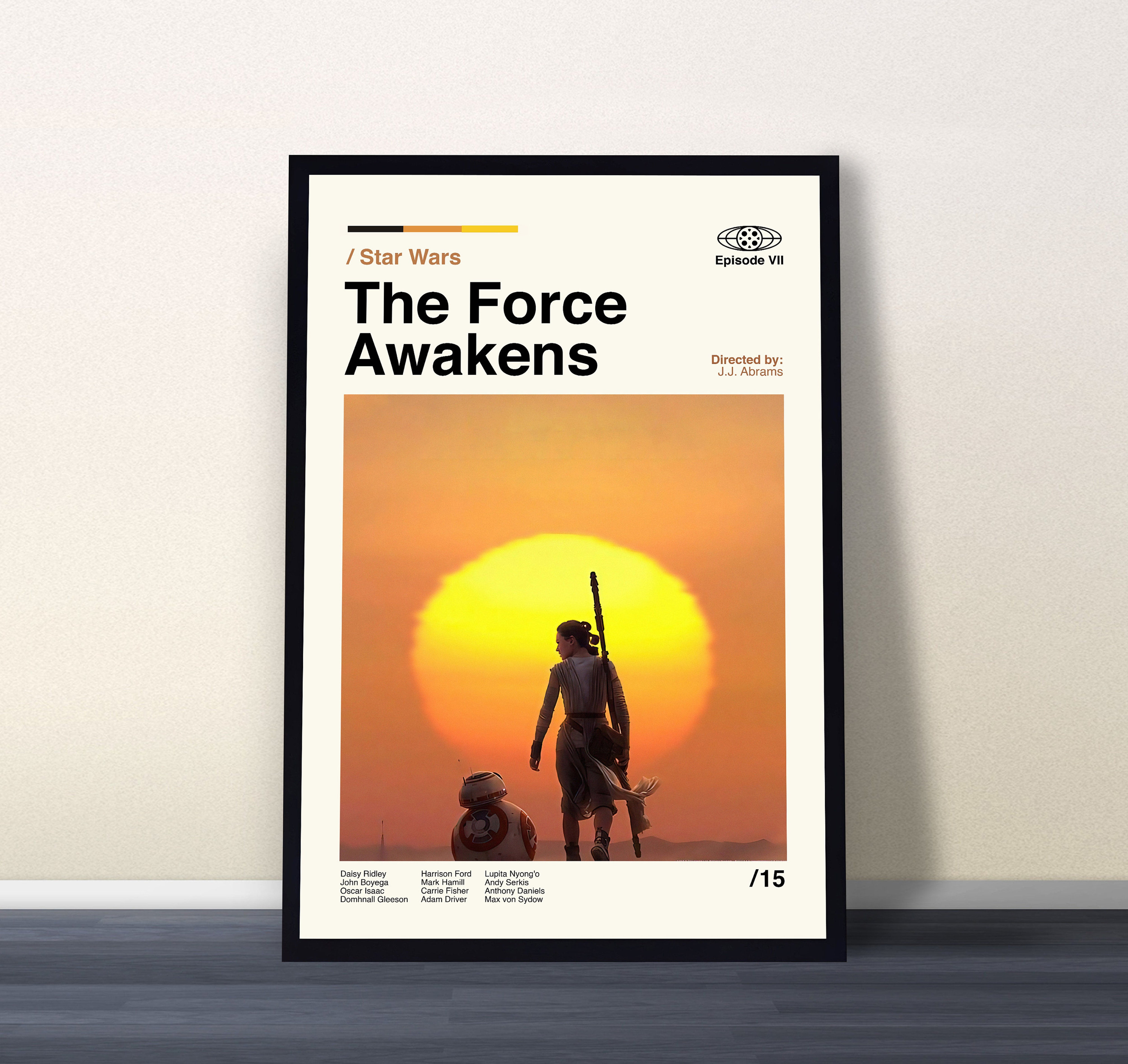 POSTER The Force Awakens Poster, Star Wars Poster, Midcentury Art ...