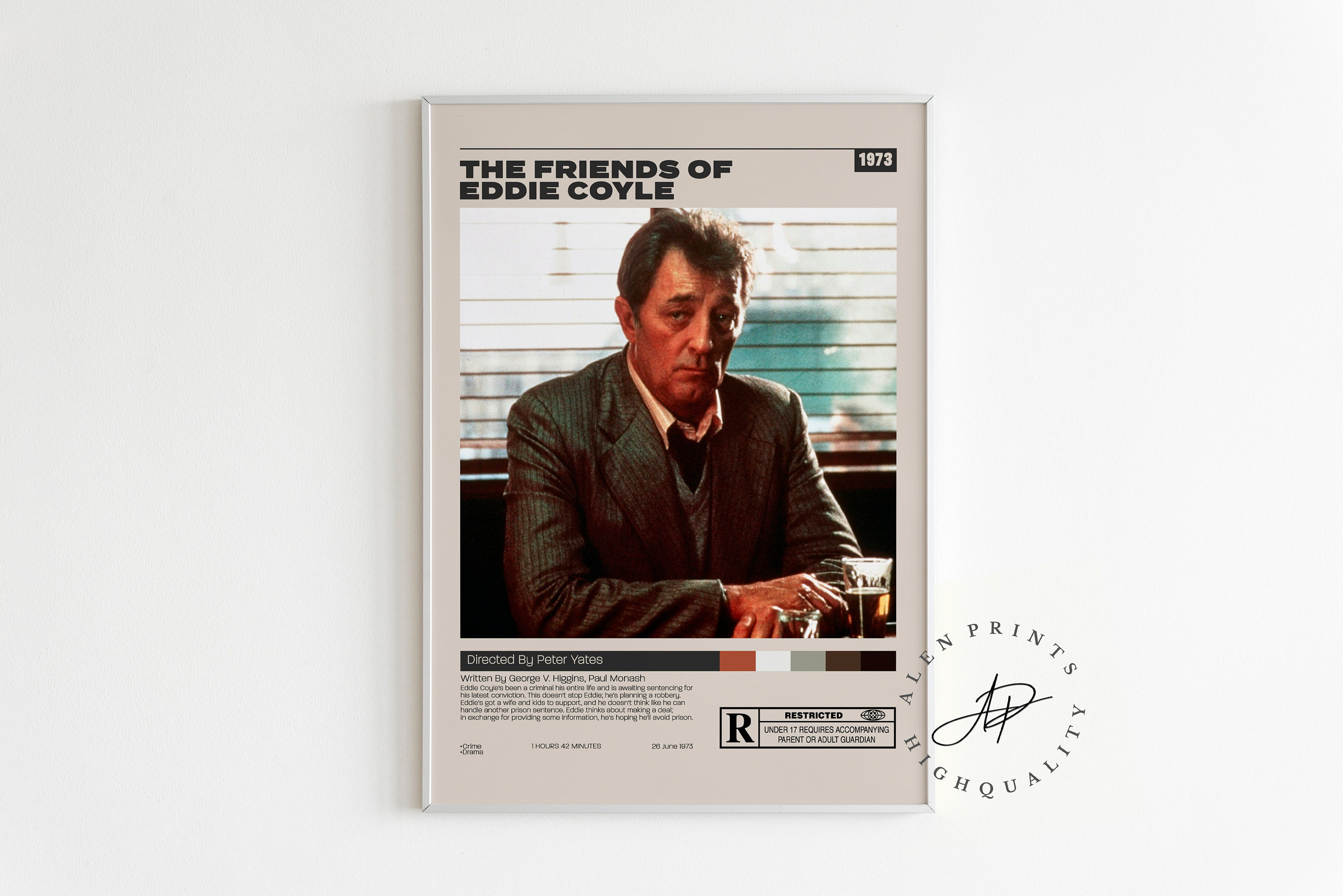 POSTER The Friends of Eddie Coyle, Peter Yates, Retro Movie Print ...