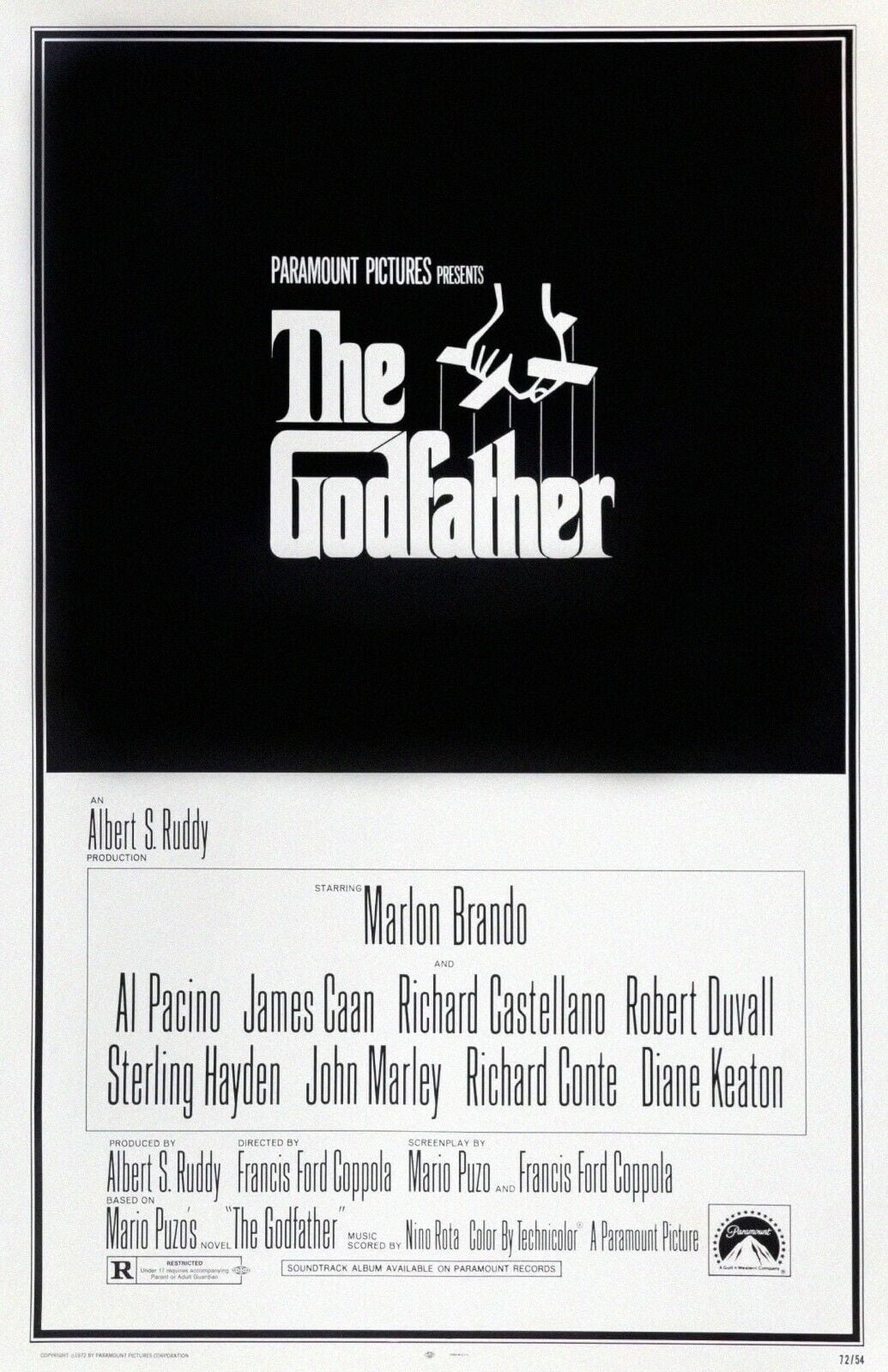 POSTER The Godfather Part 1 Movie POSTER Al Pacino Robert De Niro ...