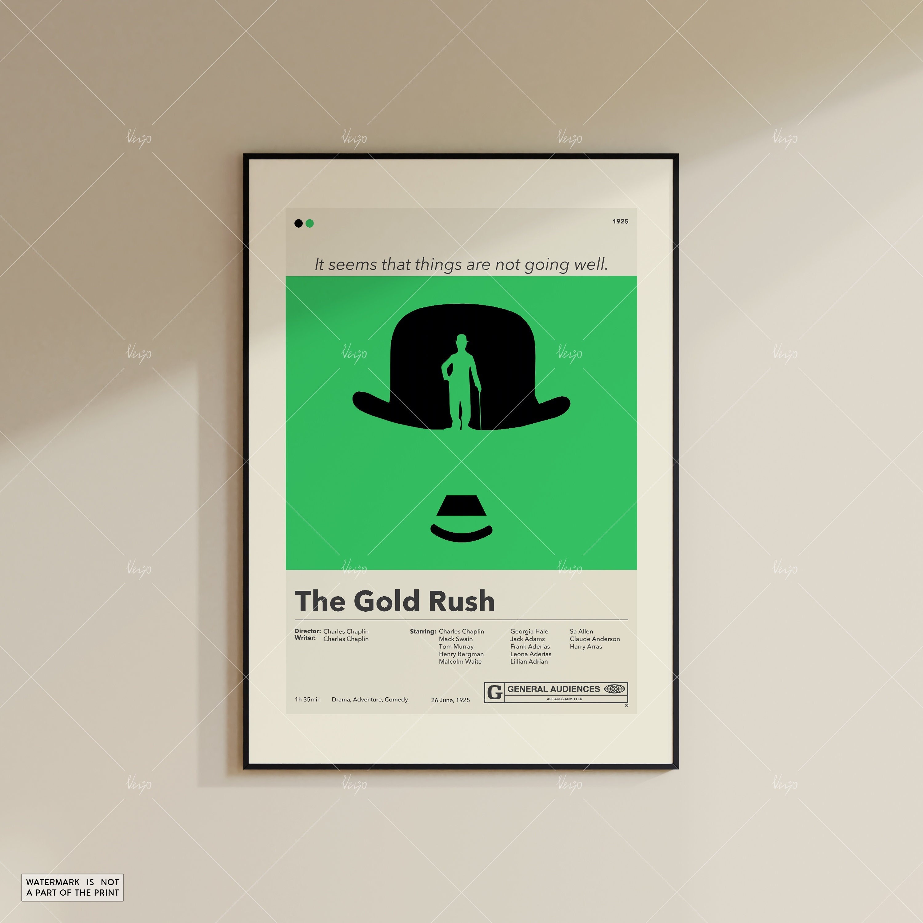 POSTER The Gold Rush Poster | Charles Chaplin | Minimalist Movie Poster ...