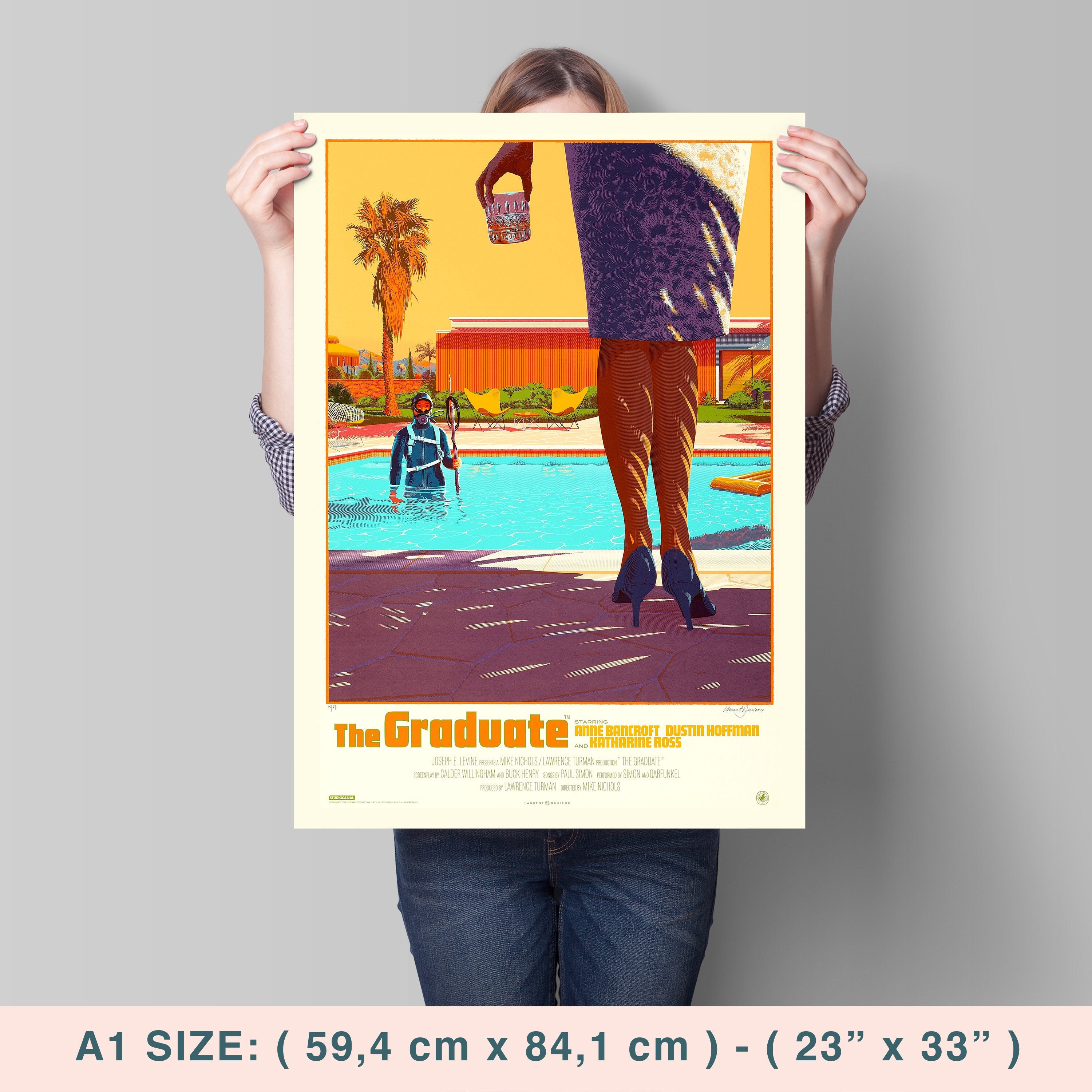 POSTER The Graduate, Mike Nichols, 1963 - High Quality Vintage Movie ...