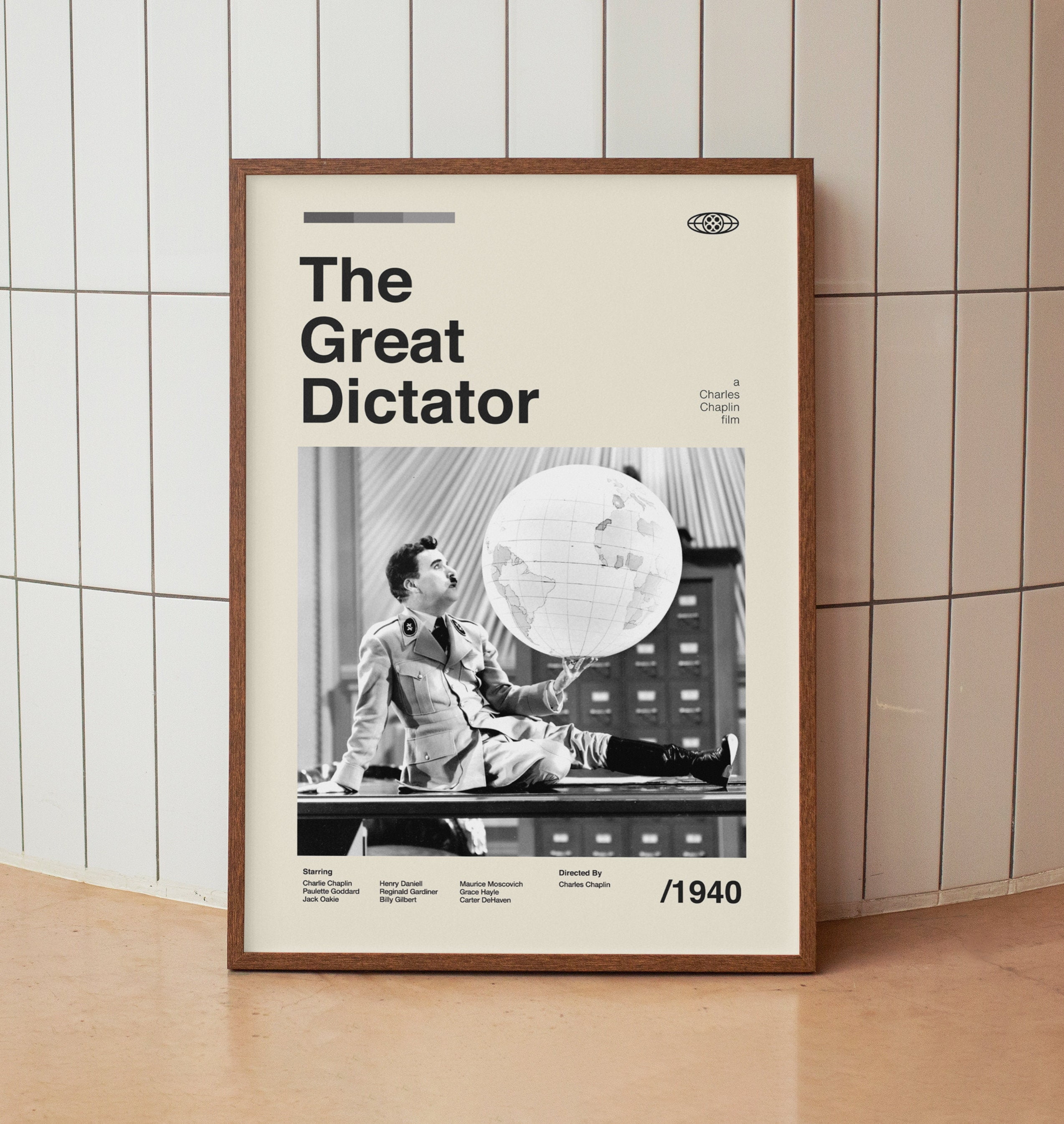 POSTER The Great Dictator Wall Art Print - Charlie Chaplin Movie Poster ...