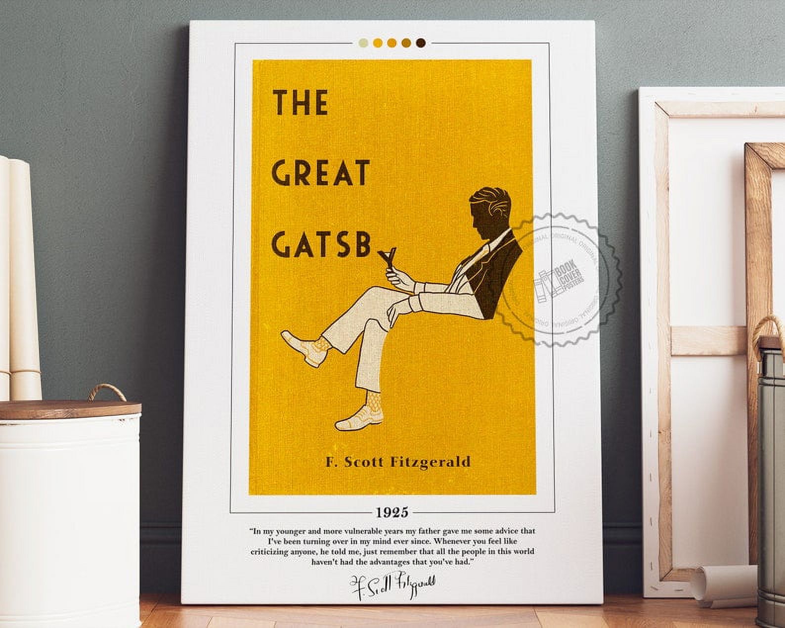 POSTER The Great Gatsby Book Cover Poster | F. Scott Fitzgerald, The ...