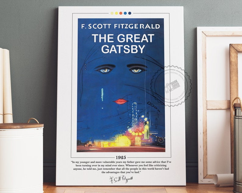 POSTER The Great Gatsby Book Cover Poster | F. Scott Fitzgerald, The ...
