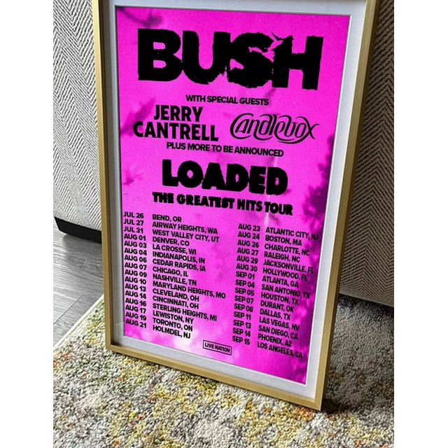 POSTER The Greatest Hits Tour 2024 Poster, Bush band Poster-12x18 ...
