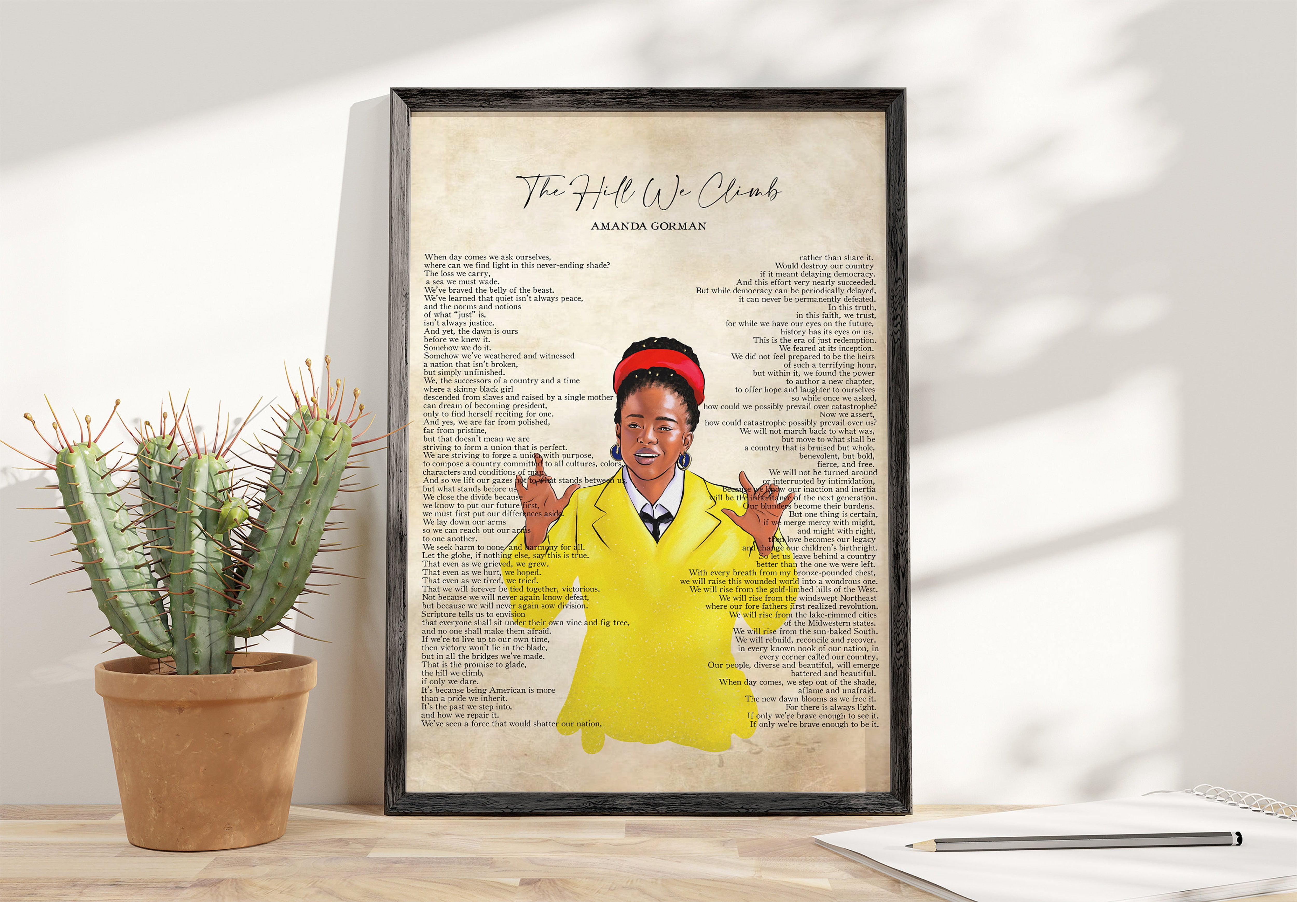 POSTER The Hill We Climb Full Poem Poster, Amanda Gorman Poster ...