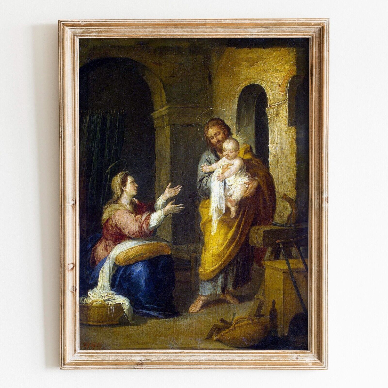 POSTER The Holy Family Jesus Mary & Joseph Christian Bible God Wall Art ...