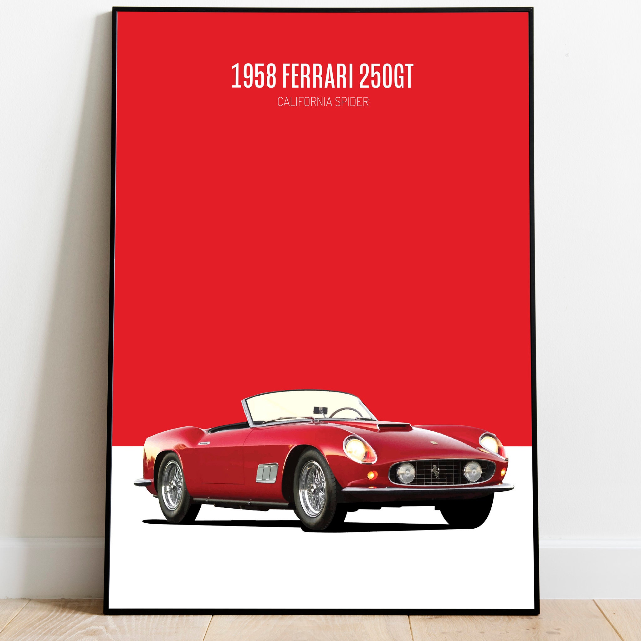 POSTER The Iconic 1958 Ferrari 250 GT California Spider Vector Classic ...