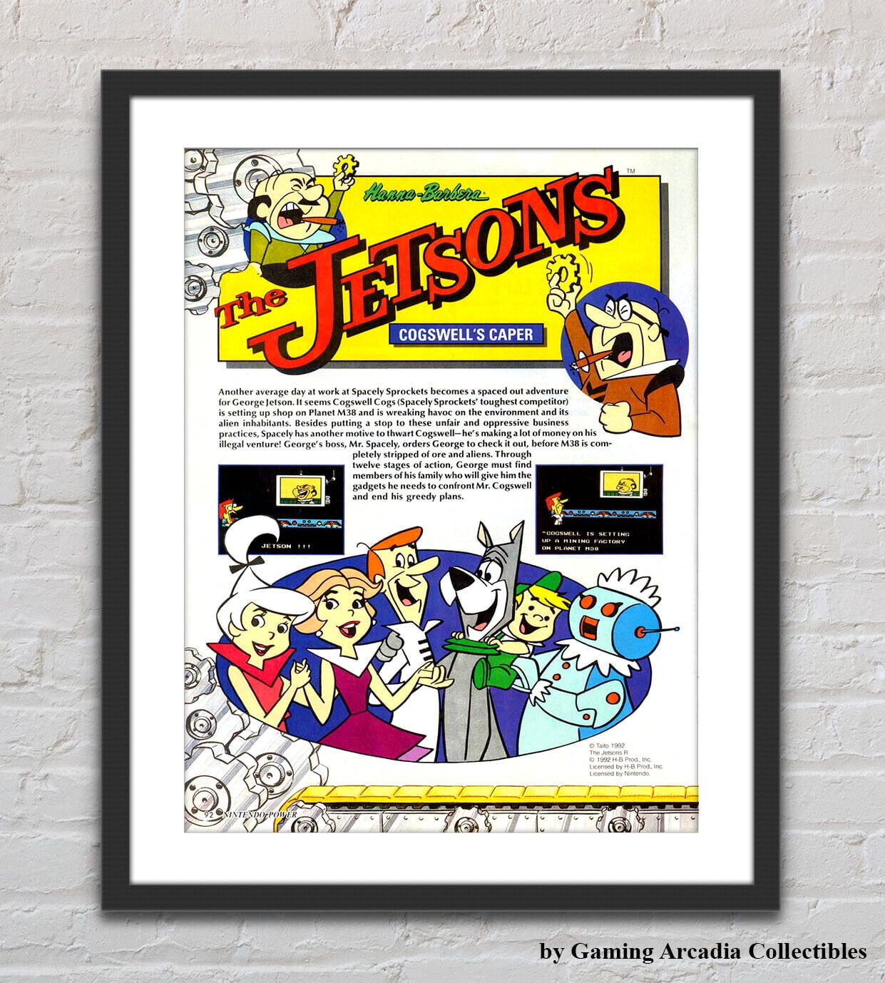 POSTER The Jetsons Cogswell's Caper Nintendo NES Poster-16x24-UNFRAMED ...
