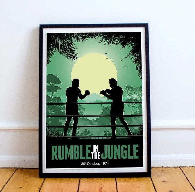POSTER The Jungle Rumble, Boxing Art, Sports Poster, Ali Poster ...