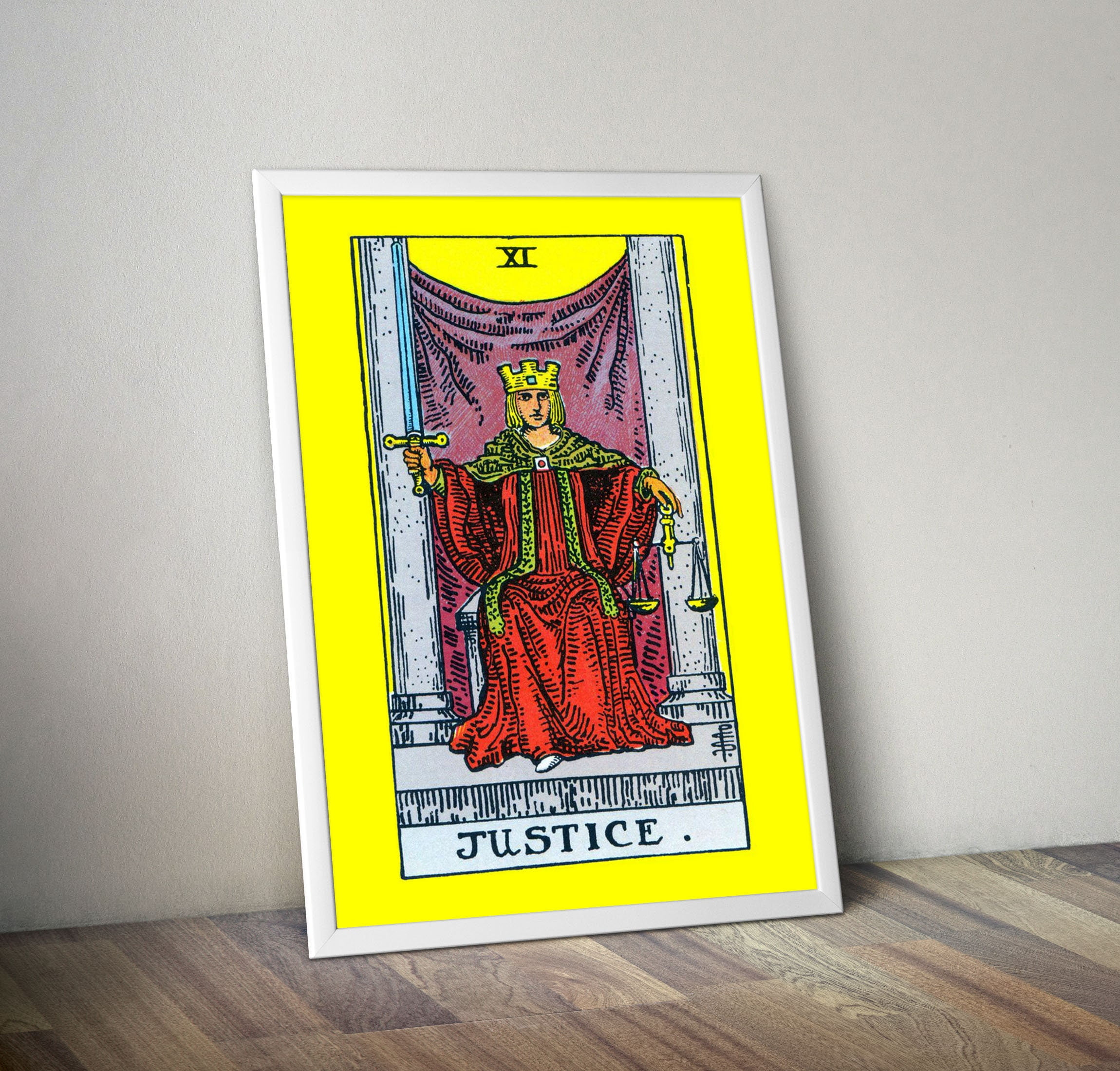 POSTER The Justice Tarot Poster Major Arcana Tarot Poster Tarot Art ...