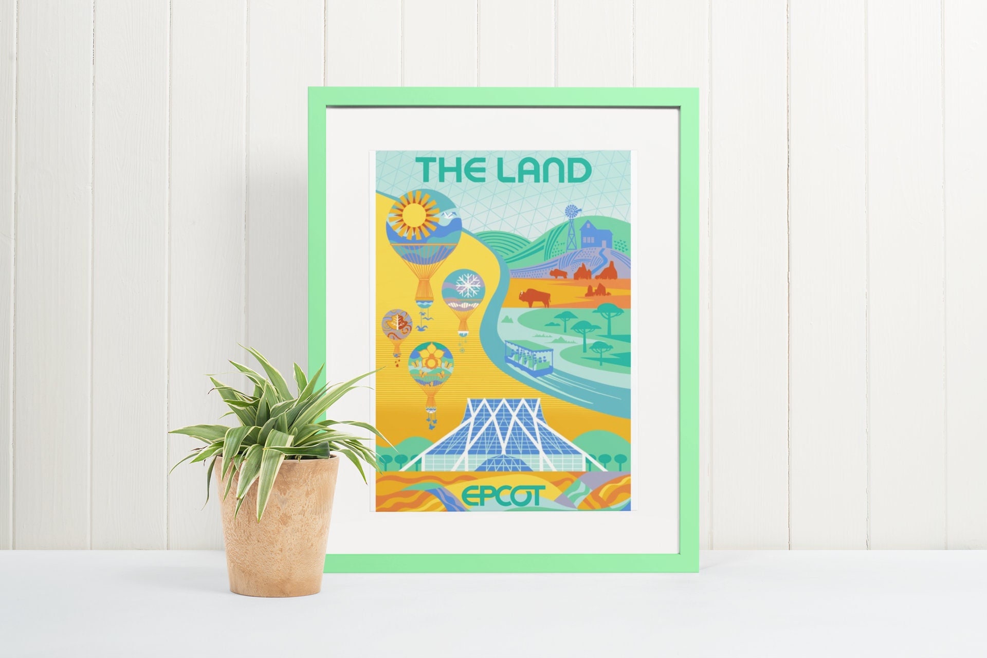 POSTER The Land Pavilion Print - For fans of Epcot Center. Epcot Poster ...