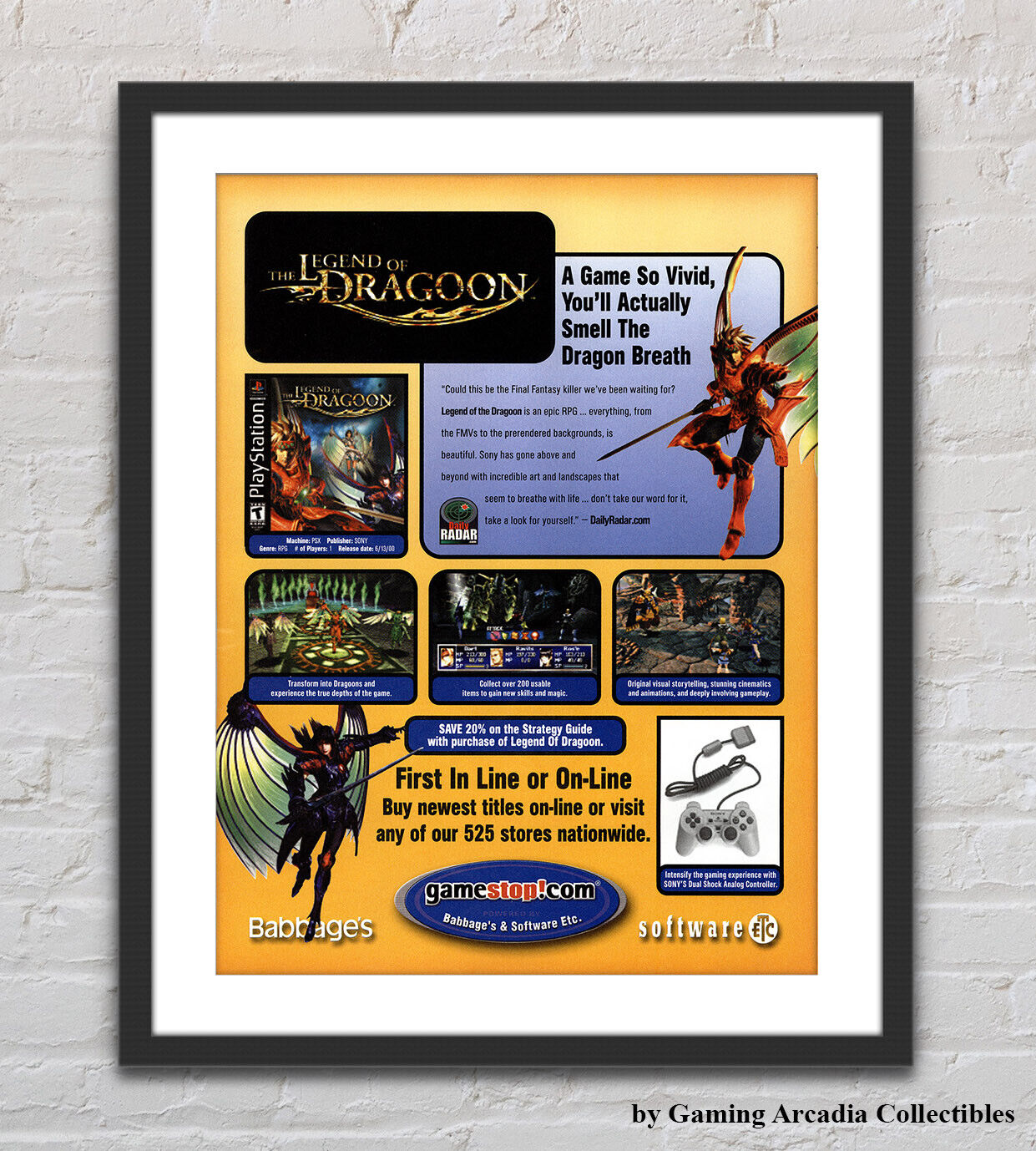 POSTER The Legend Of Dragoon Playstation PS1 Poster-12x18-UNFRAMED ...