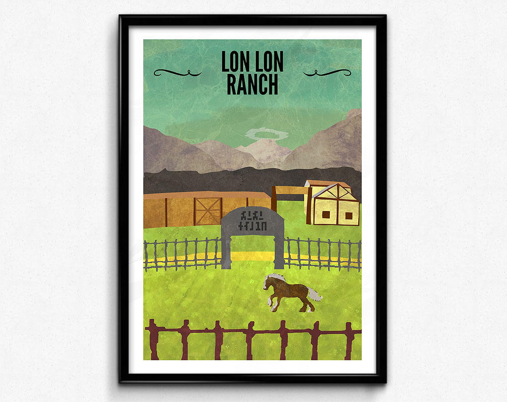 POSTER The Legend of Zelda Travel Poster/Print - Lon Lon Ranch Poster ...