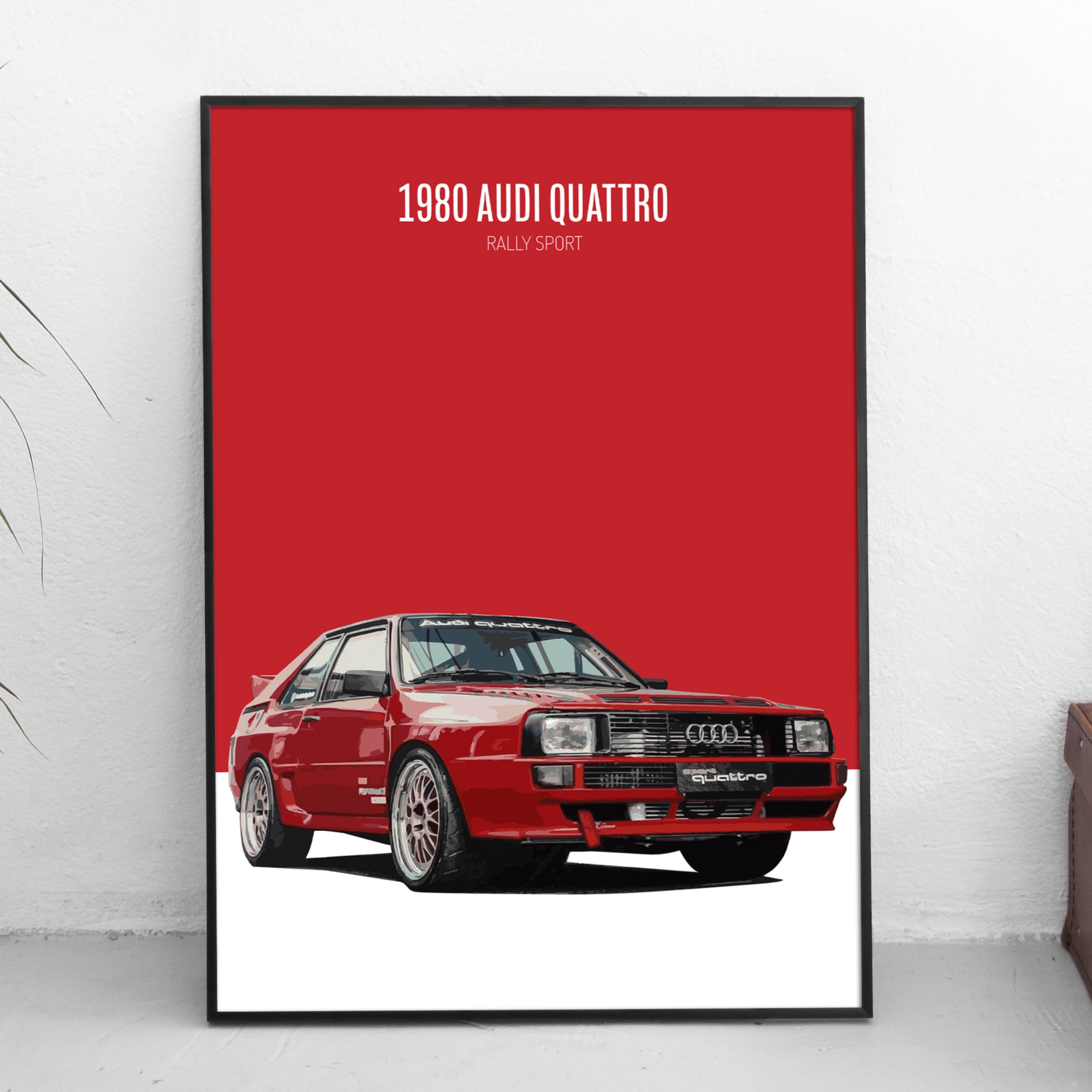 POSTER The Legendary 1980 Audi quattro Vector Classic Car Poster Vector ...