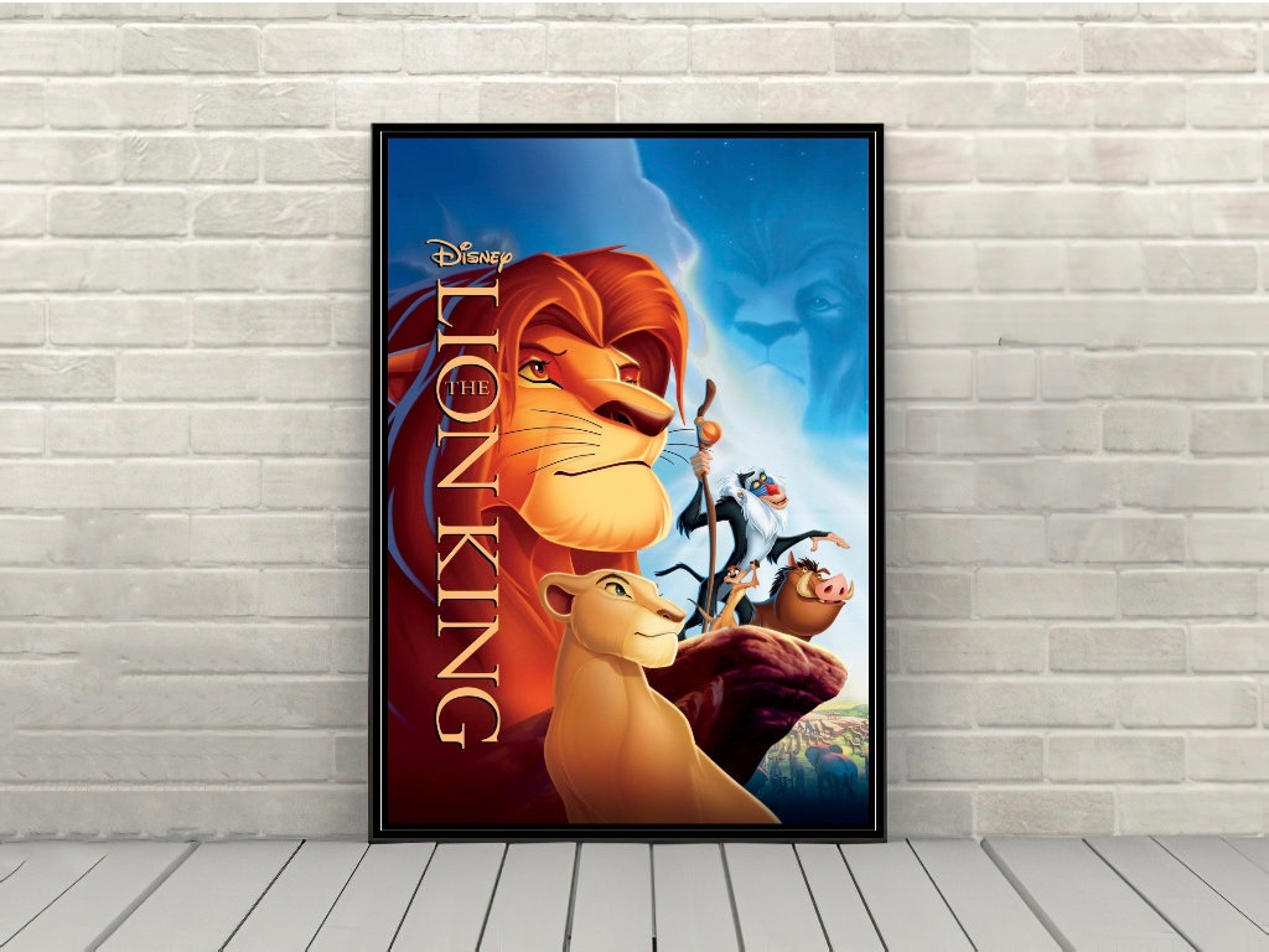 POSTER The Lion King Poster Vintage Disney Movie Poster Classic Walt ...