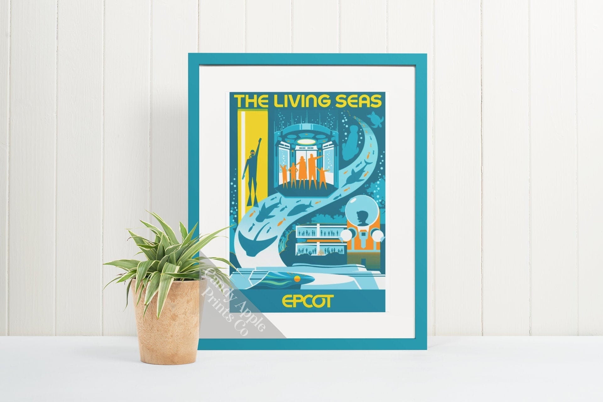 POSTER The Living Seas Print - Fans of Epcot Center, Living With the ...