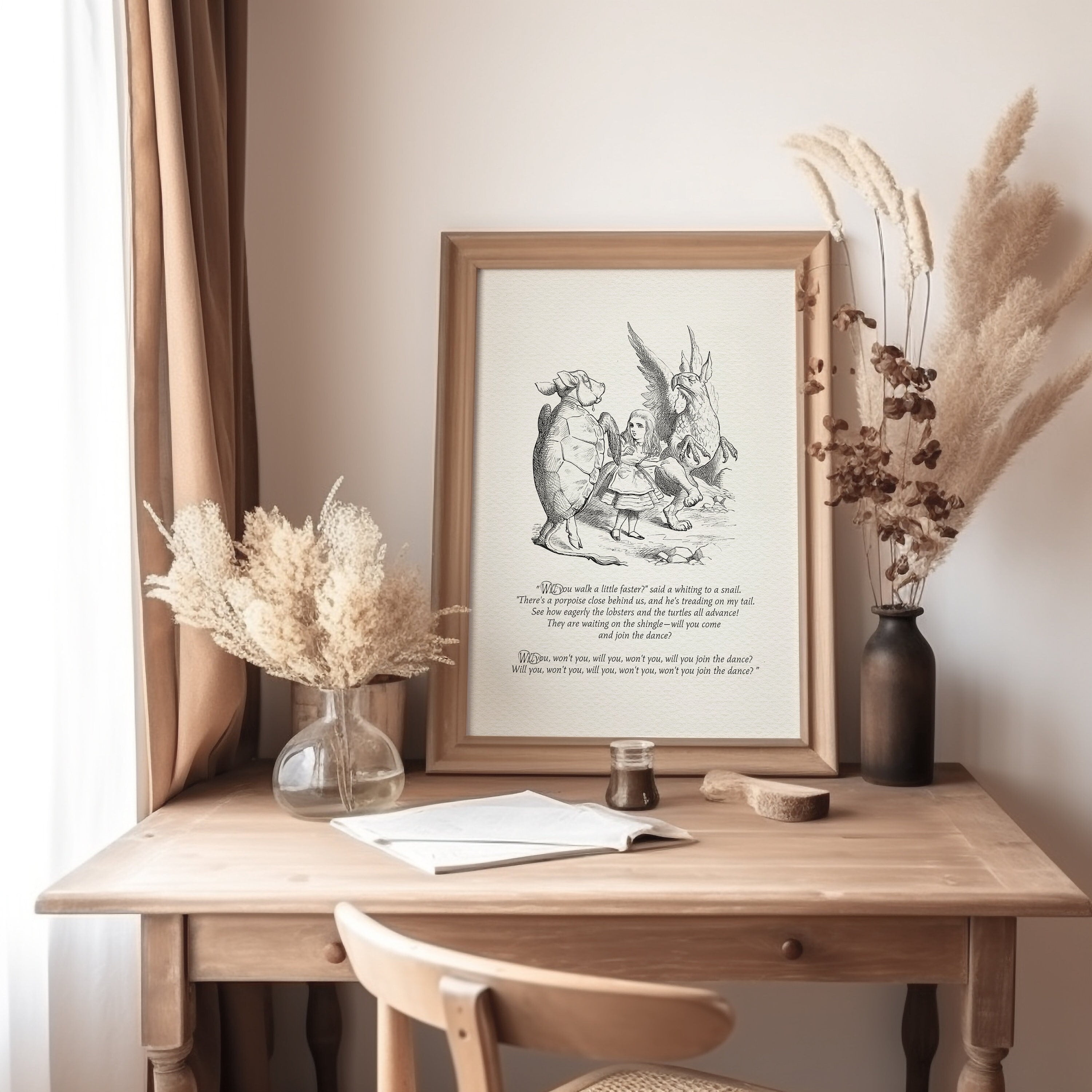 POSTER The Lobster-Quadrille - quote poster Alice in Wonderland ...