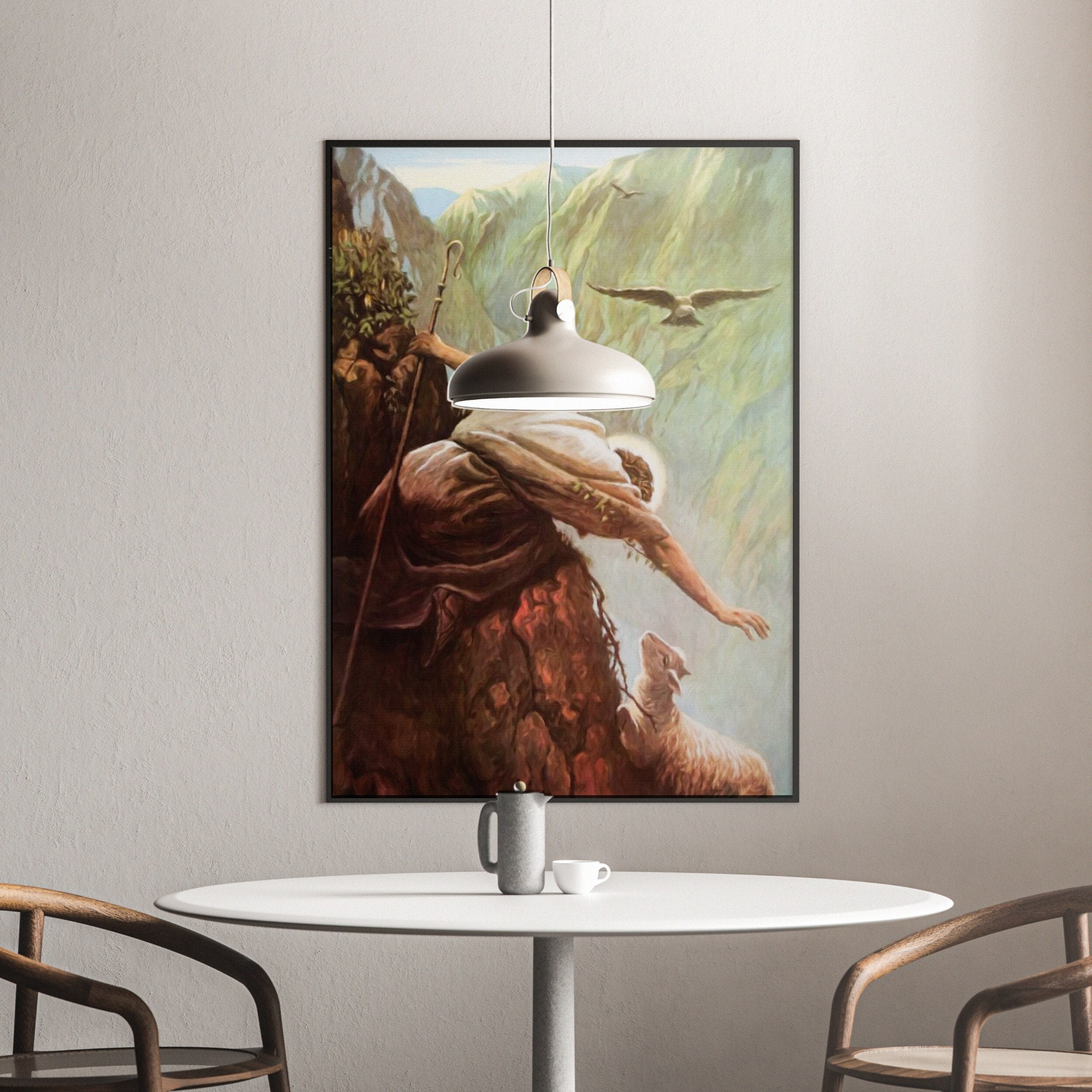 POSTER The Lost Sheep Luke 15:3-7 (Alfred Usher Soord) Poster-UNFRAMED ...