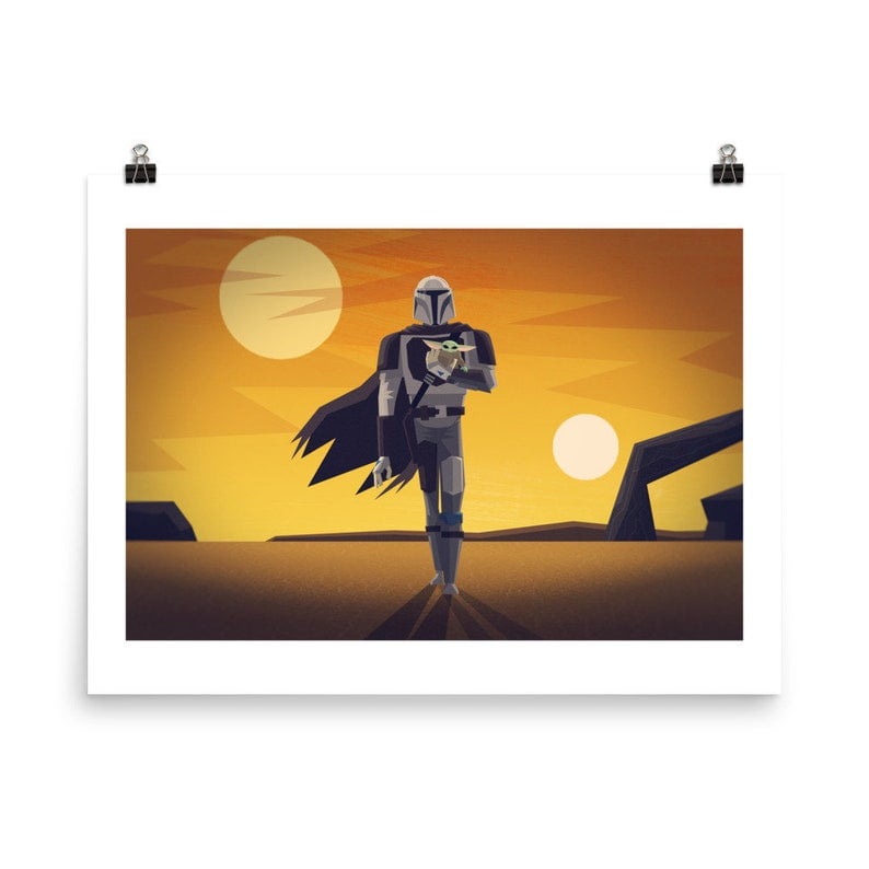 POSTER The MANDALORIAN & GROGU Poster | Star Wars Art-UNFRAMED ...