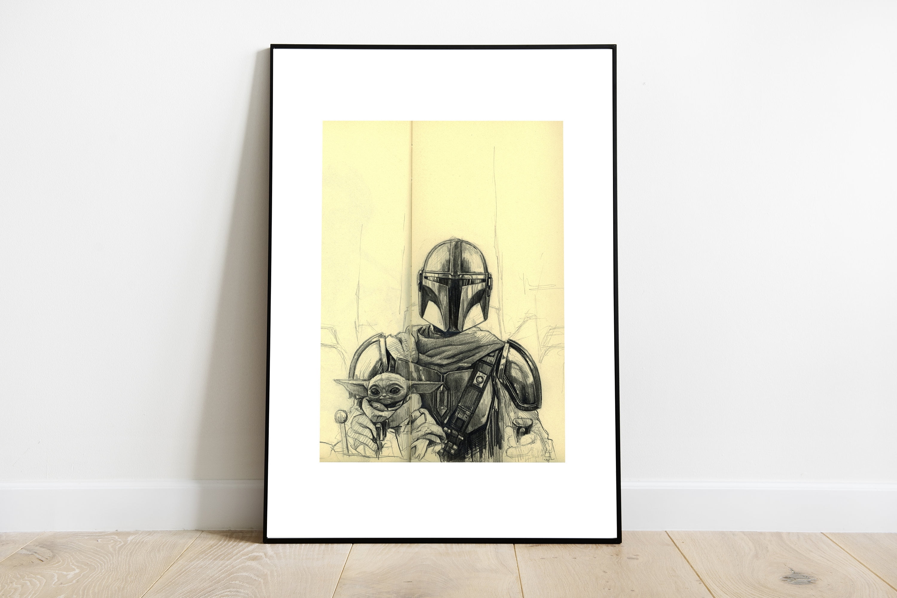 POSTER The Mandalorian - Pedro Pascal - Mando and Grogu - Star Wars ...