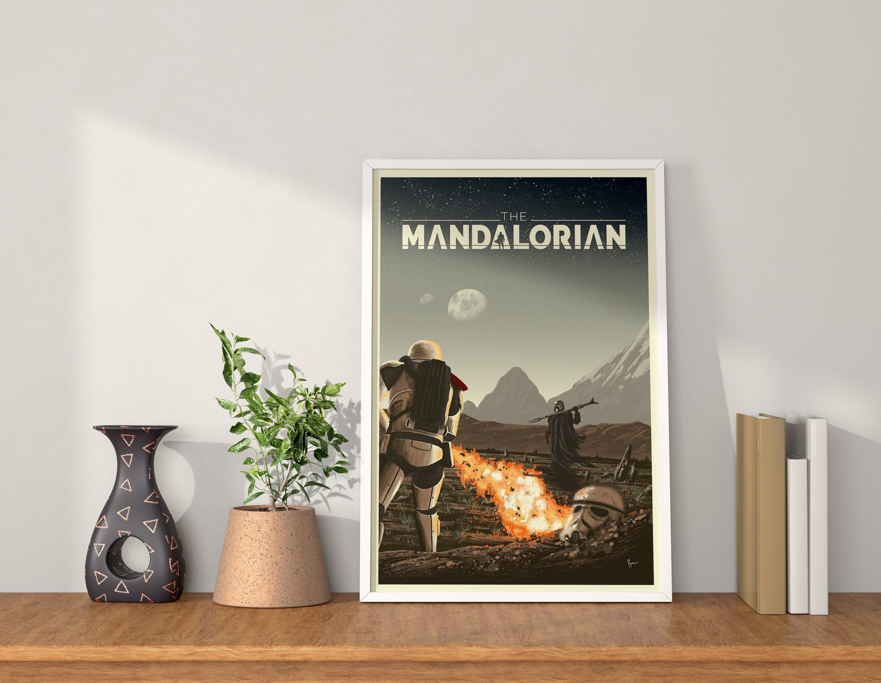 POSTER The Mandalorian Retro poster | Classic Vintage Style Art Print ...