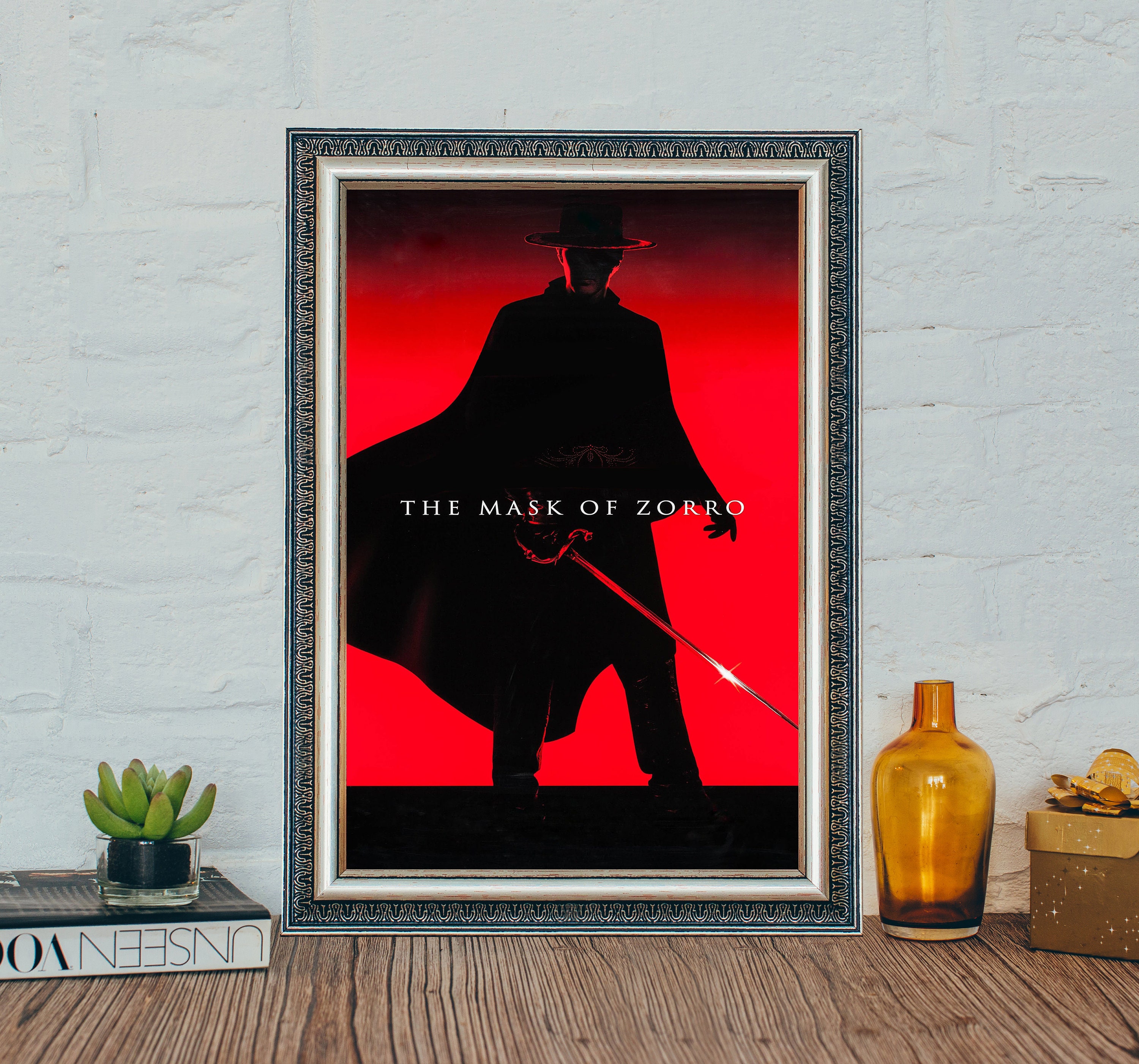 POSTER The Mask of Zorro Movie Poster, Zorro Classic Movie Cloth Poster ...