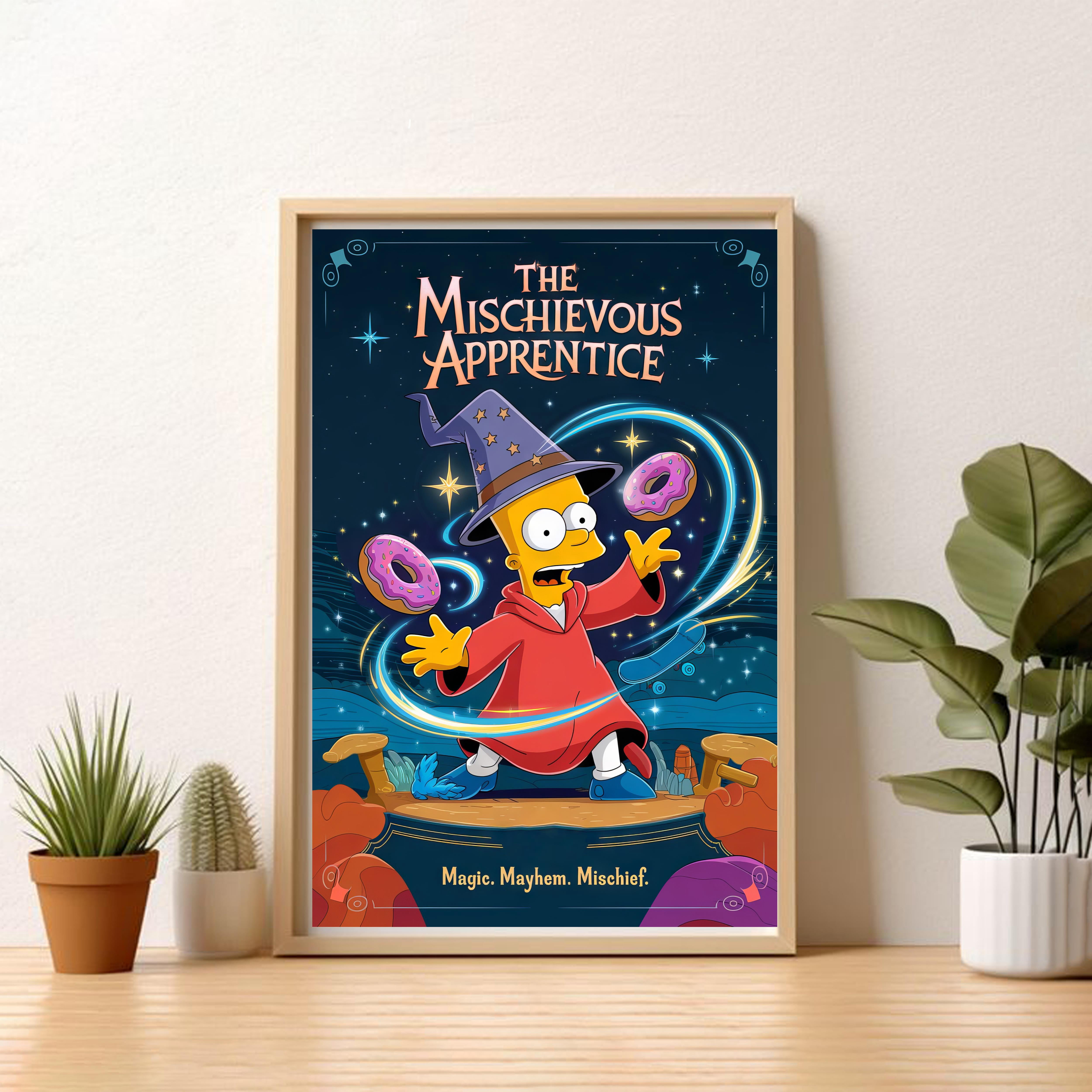 POSTER The Mischievous Apprentice Poster - Bart Simpson as a Disney ...