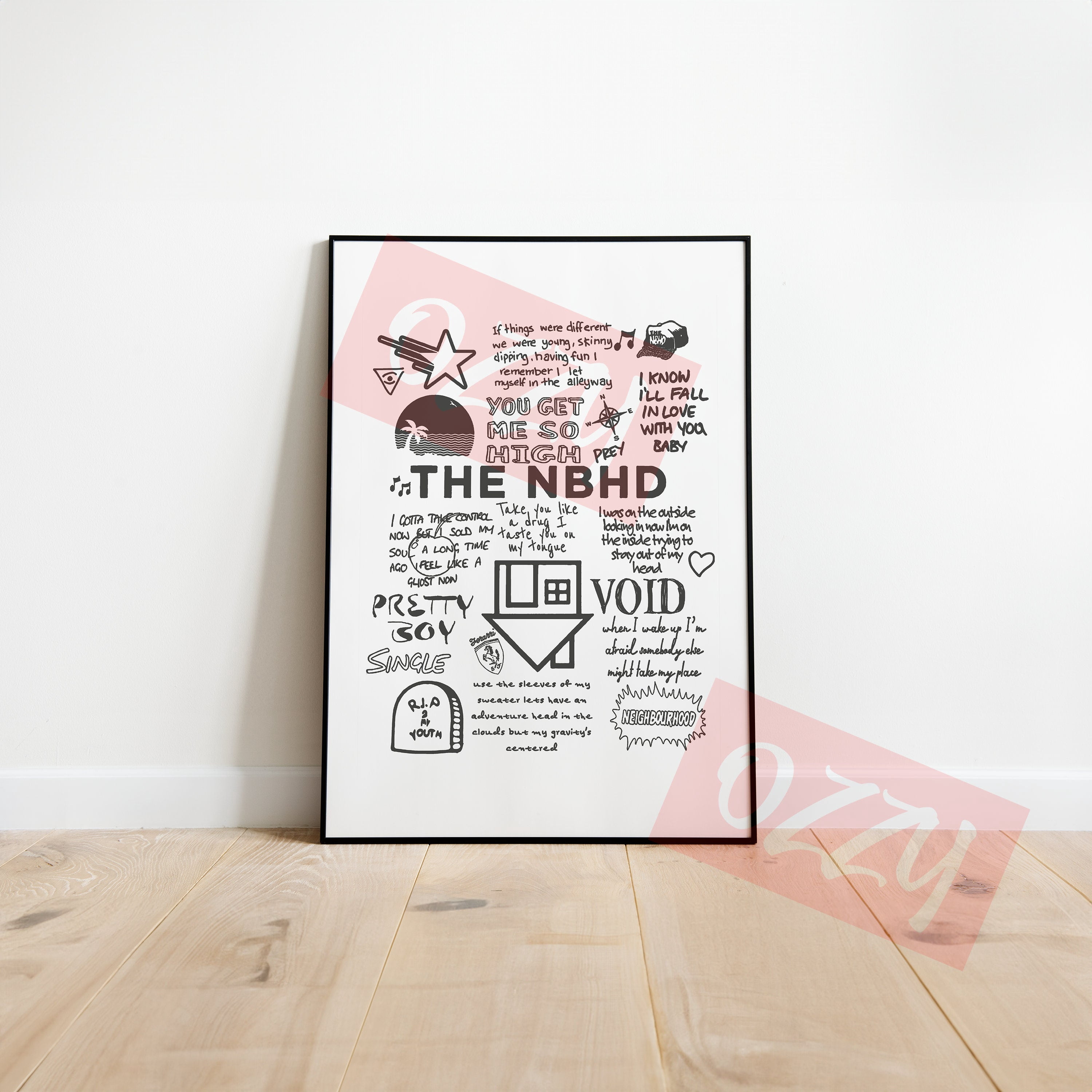 POSTER The Neighbourhood Doodle NBHD Doodle Poster -UNFRAMED - Walmart.com