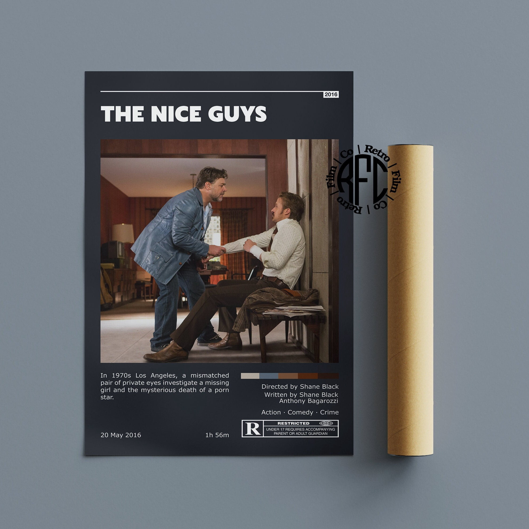 POSTER The Nice Guys Retro Vintage Poster | Minimalist Movie Poster ...