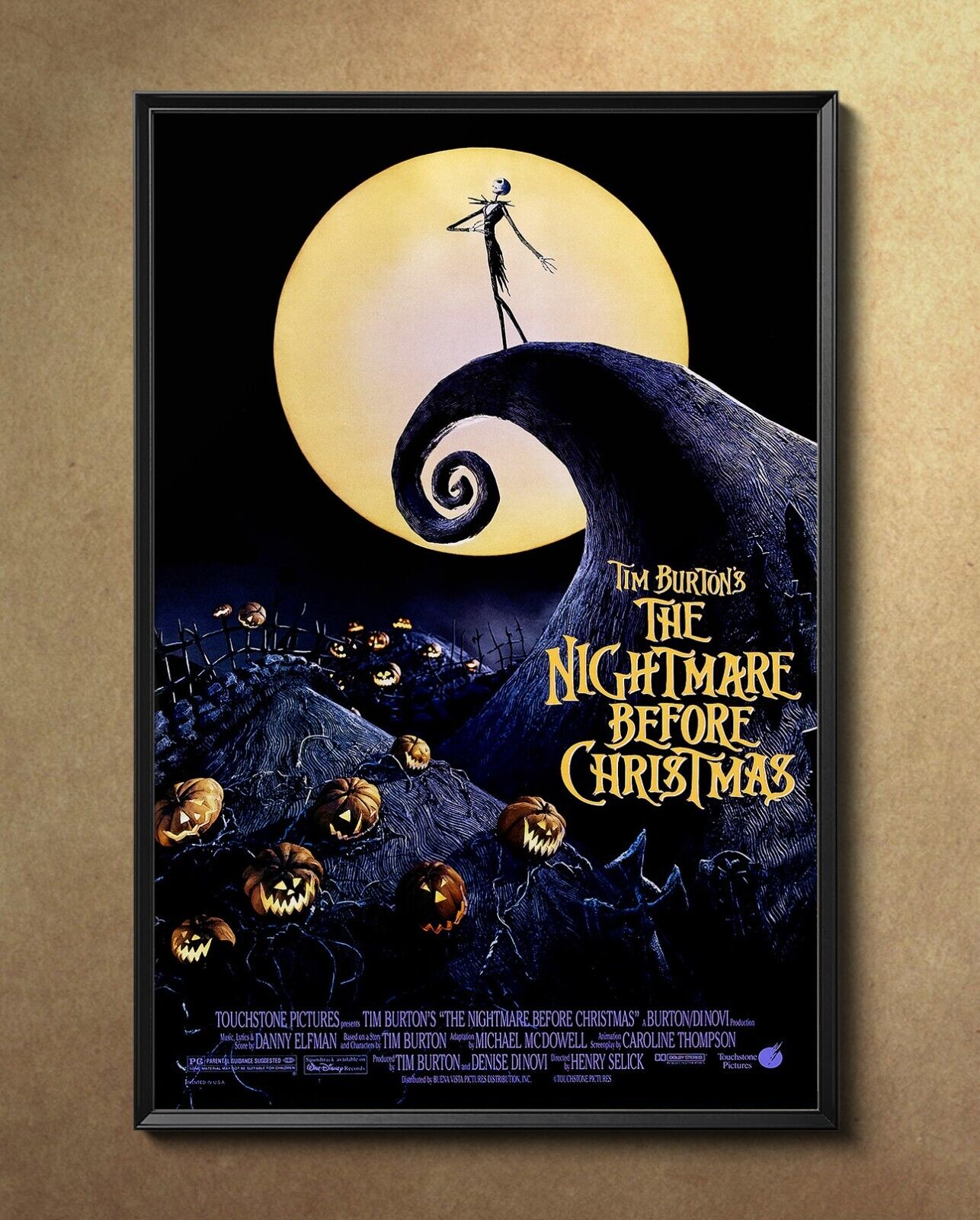 POSTER The Nightmare Before Christmas 1993 Movie Poster-24x36-UNFRAMED ...