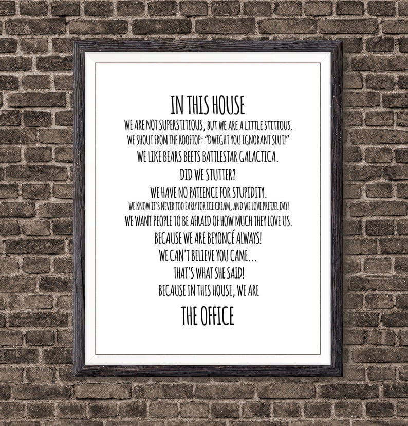 POSTER The Office Poster Quotes TV Poster the office tv show In this ...
