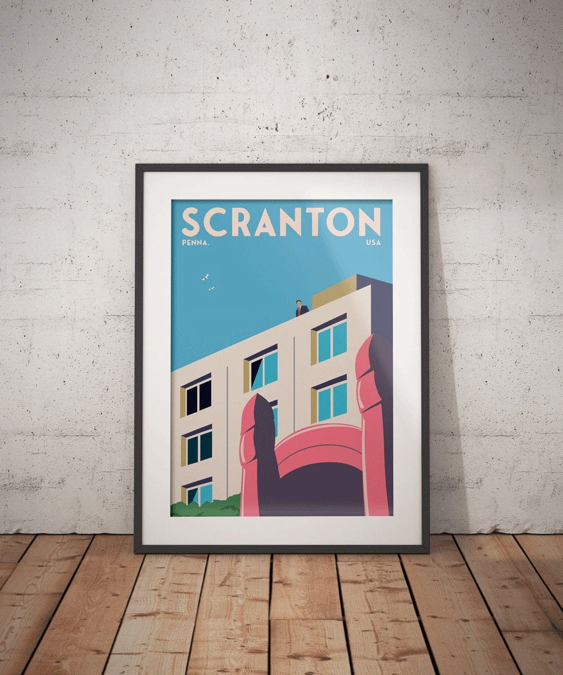 POSTER The Office Vintage Inspired Scranton Travel Poster (The Office ...