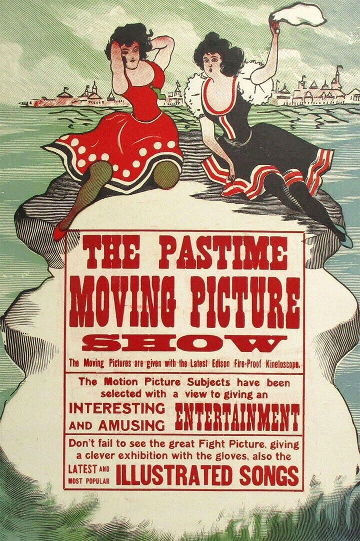POSTER The Pastime Moving Picture Show 1913 Silent Movie Wall Art Home ...