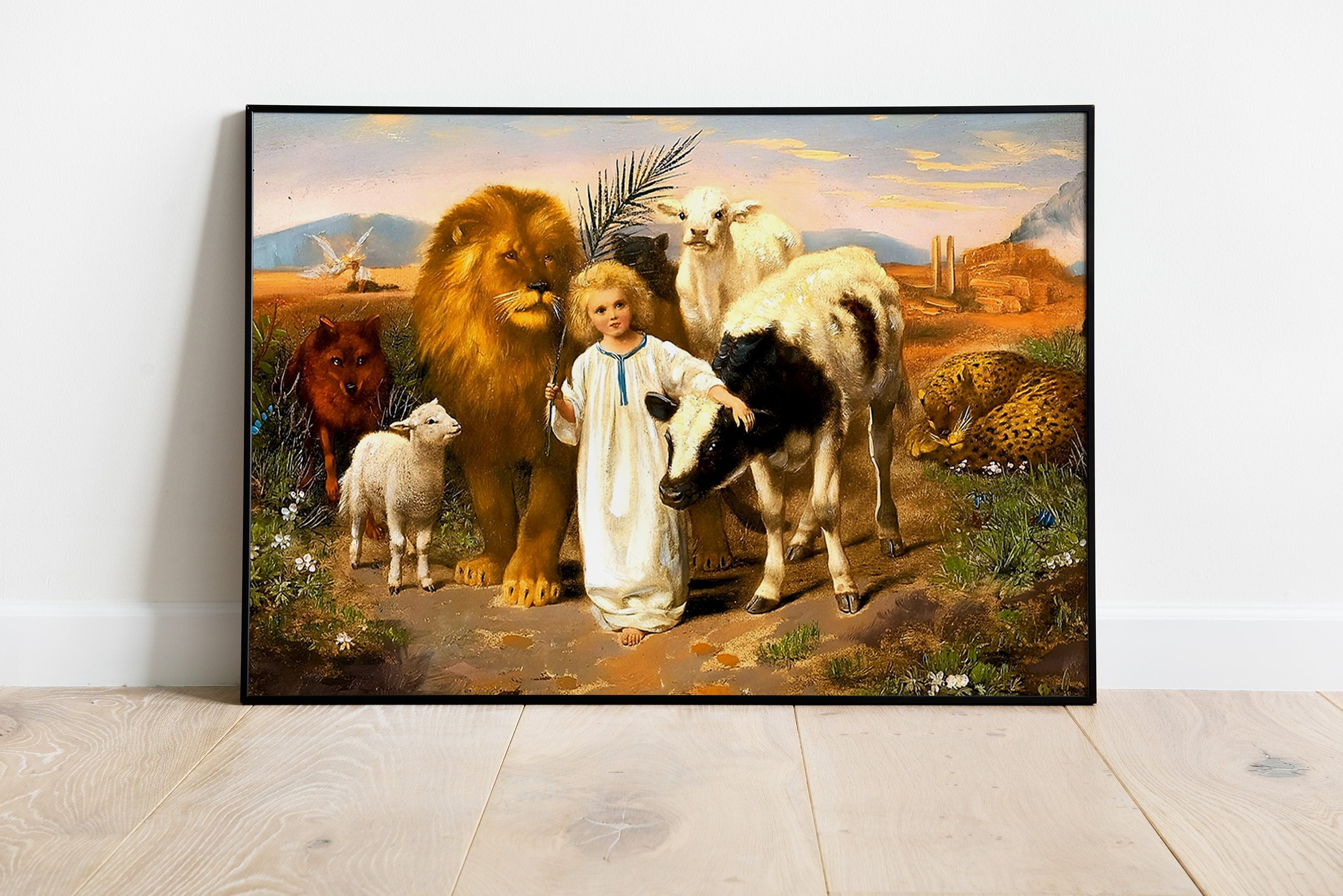 POSTER The Peace 1896 Painting by William Strutt - A Little Child Shall ...