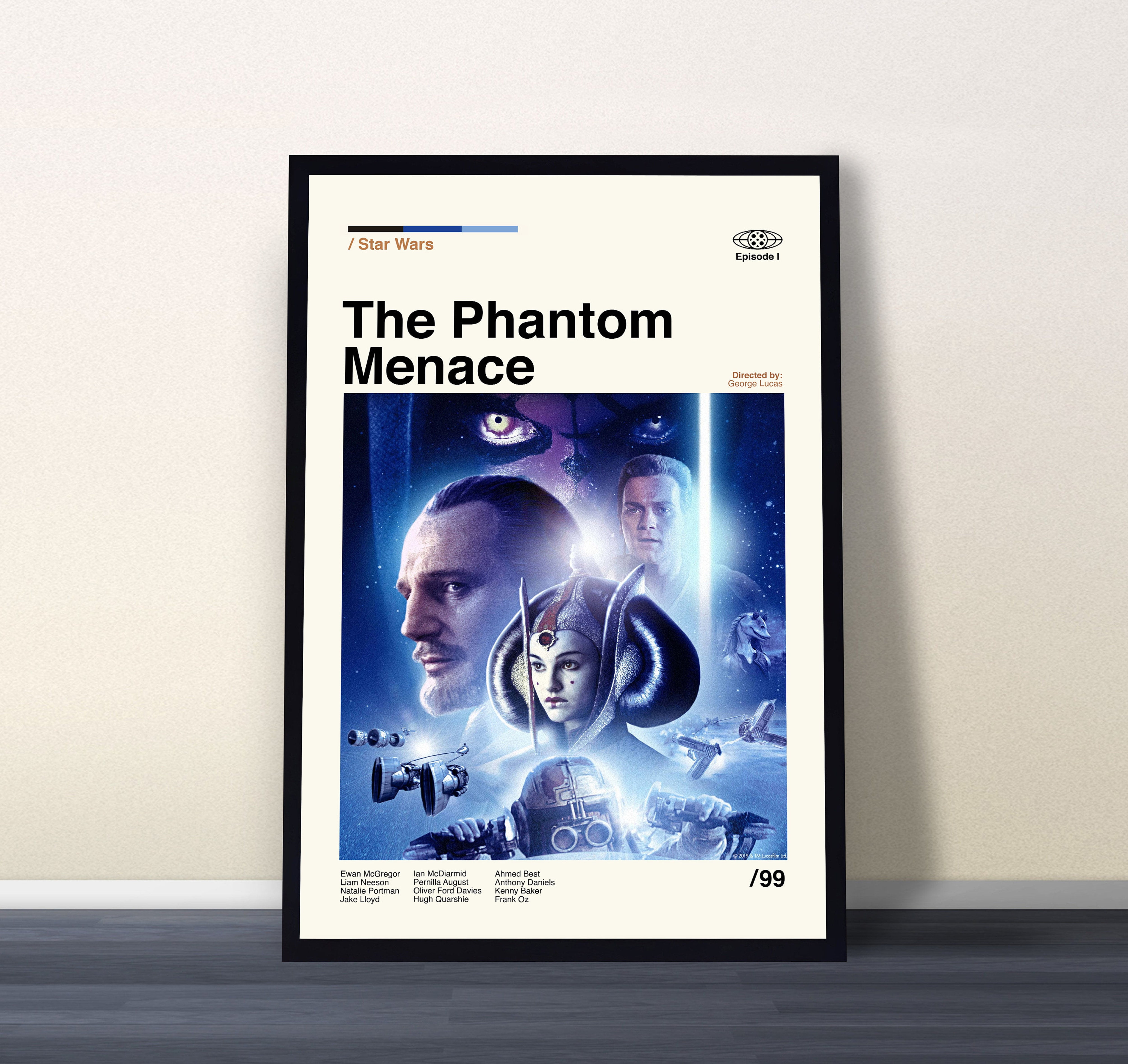 POSTER The Phantom Menace Poster, Star Wars Poster, Midcentury Art ...