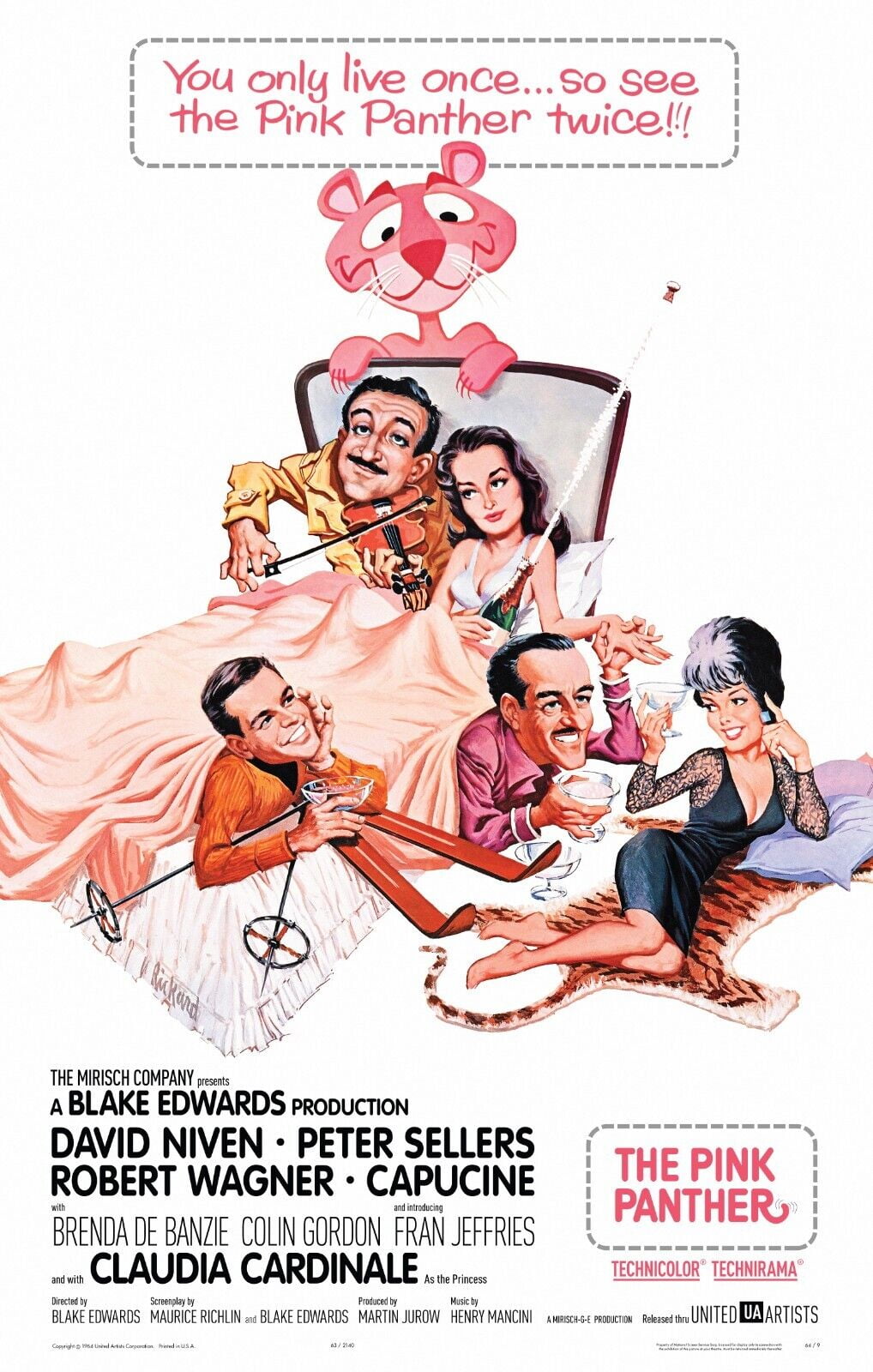 POSTER The Pink Panther movie poster - Peter Sellers, David Niven ...