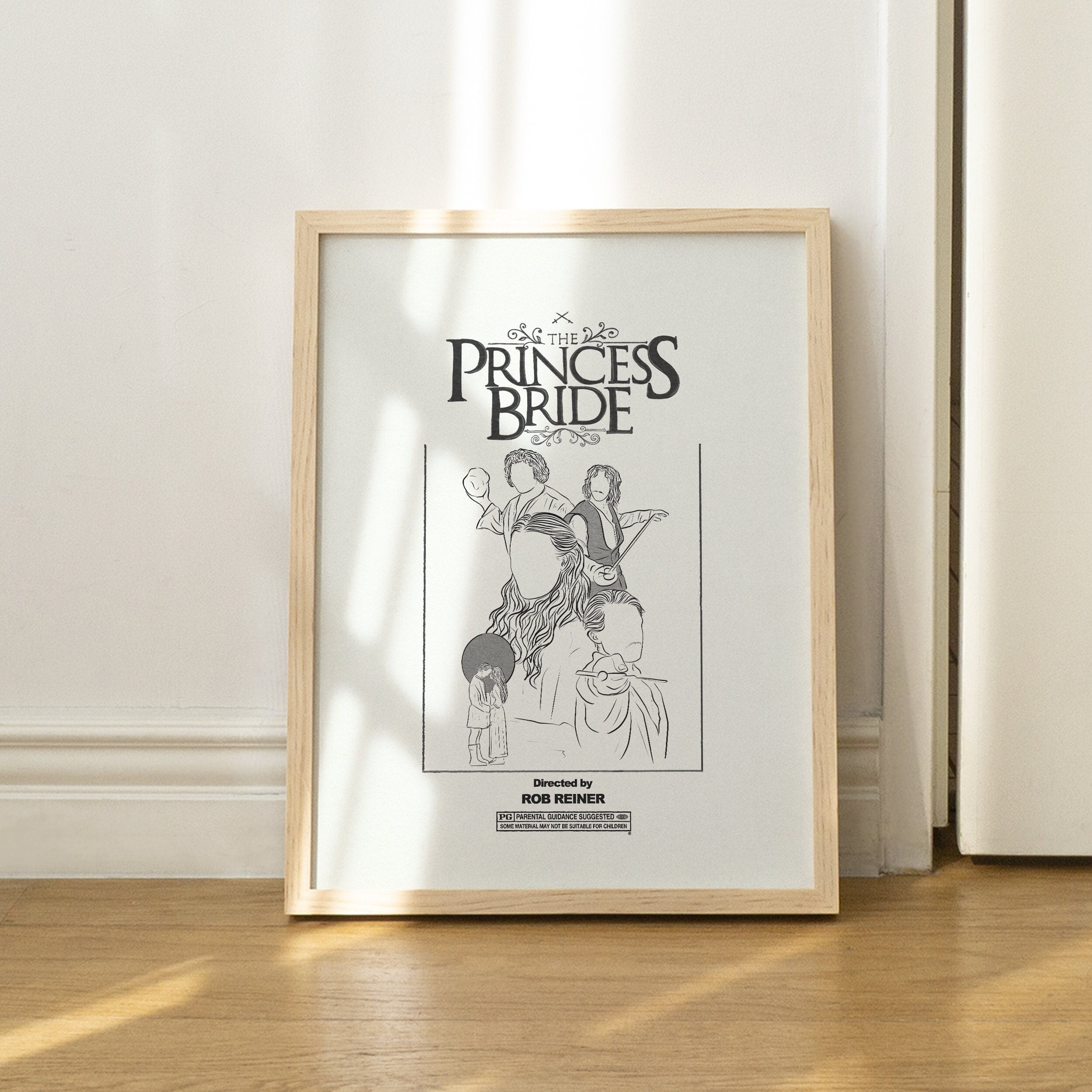POSTER The Princess Bride | Rob Reiner | Movie Poster | Black and White ...