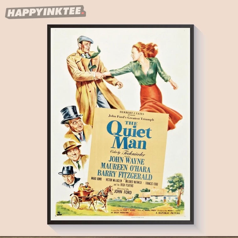 POSTER The Quiet Man 1952 John Wayne Maureen Ohara Movie Poster-12x18 ...