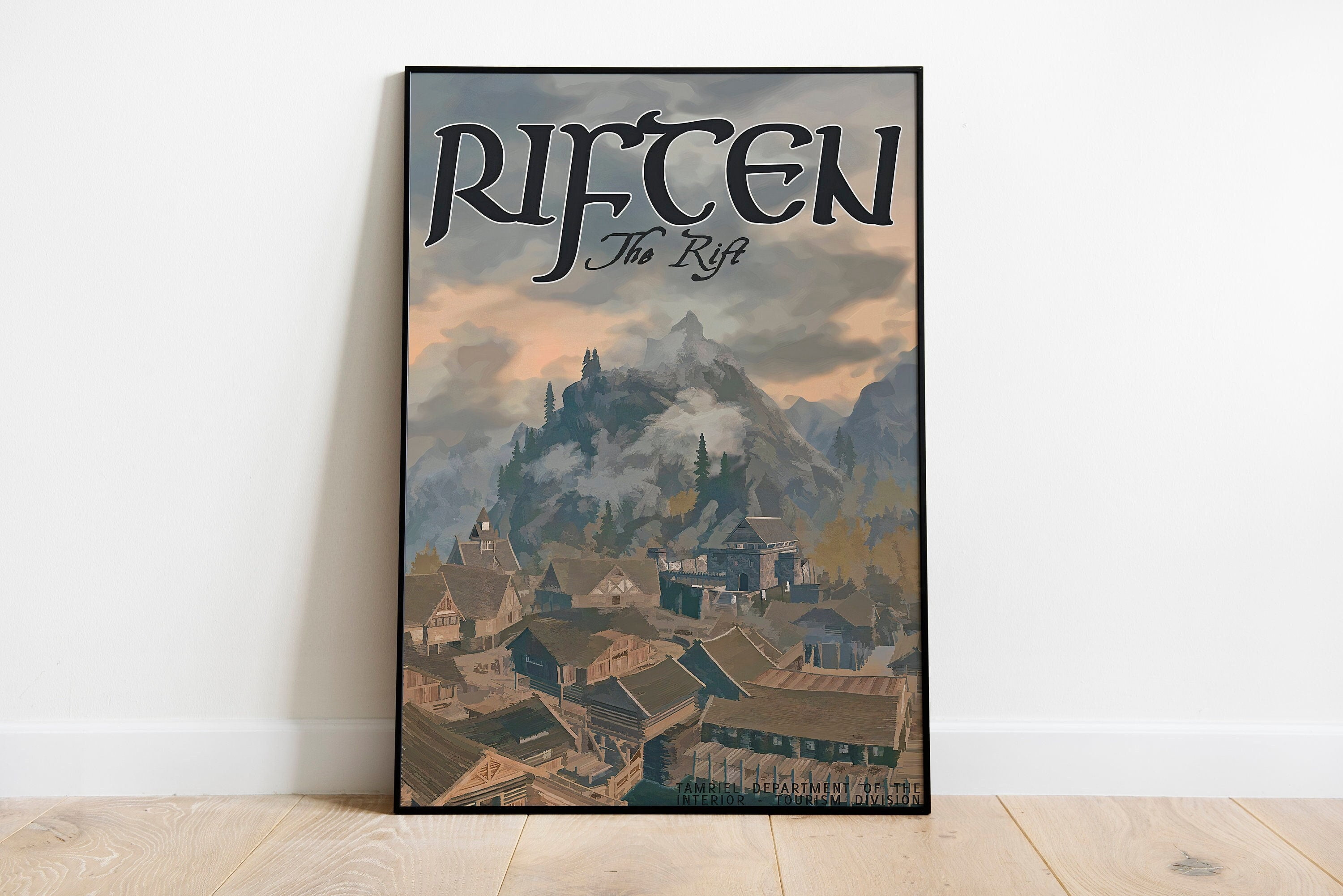 POSTER The Rift Skyrim Travel Poster | Skyrim Poster | Riften Poster ...