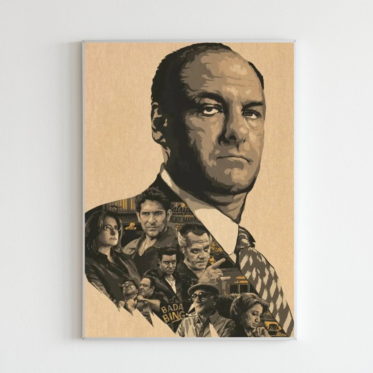 POSTER The Sopranos Retro Poster, Tony Soprano Wall Art, Tv Series ...