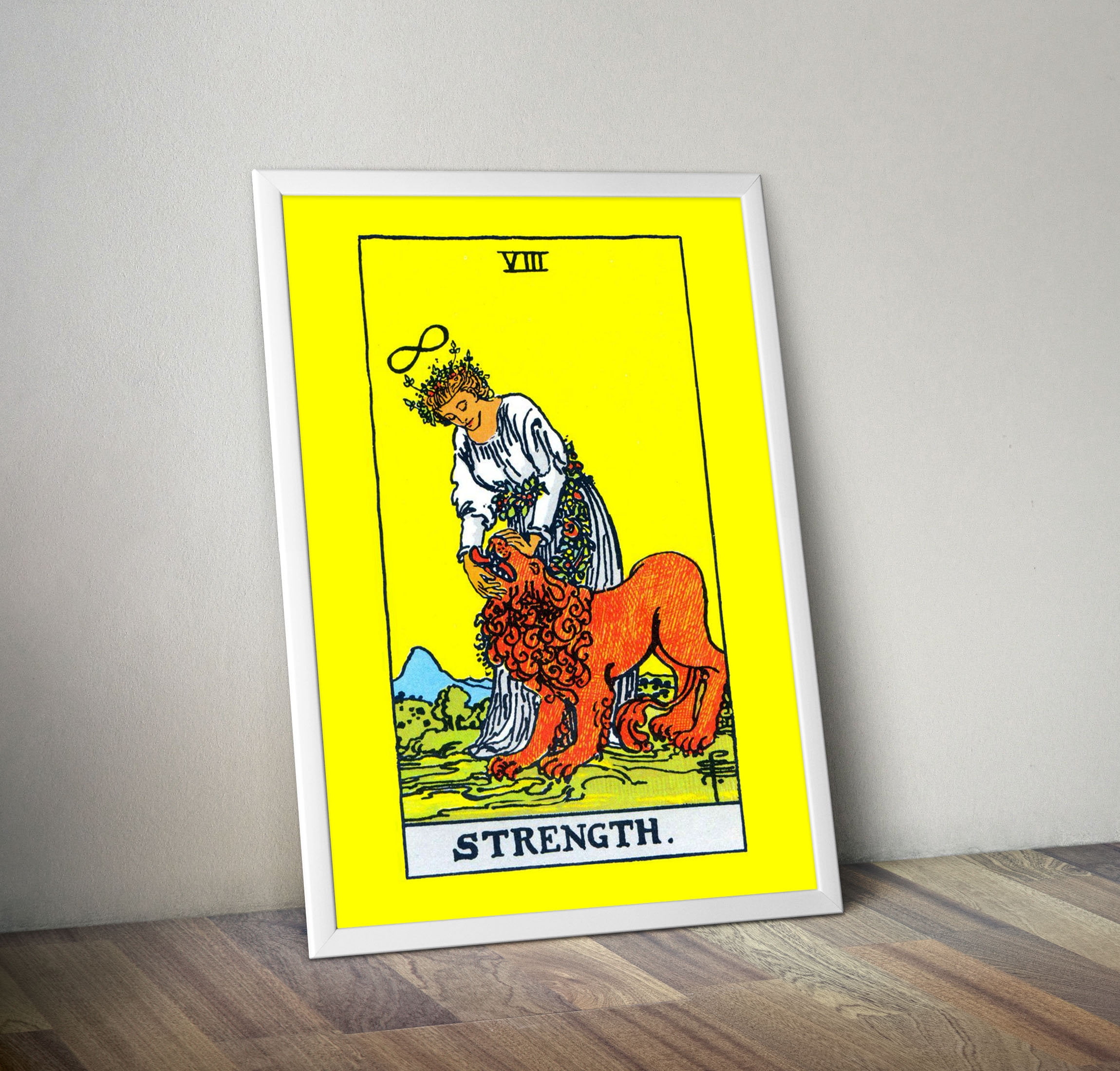 POSTER The Strength Tarot Poster Major Arcana Tarot Poster Tarot Art ...