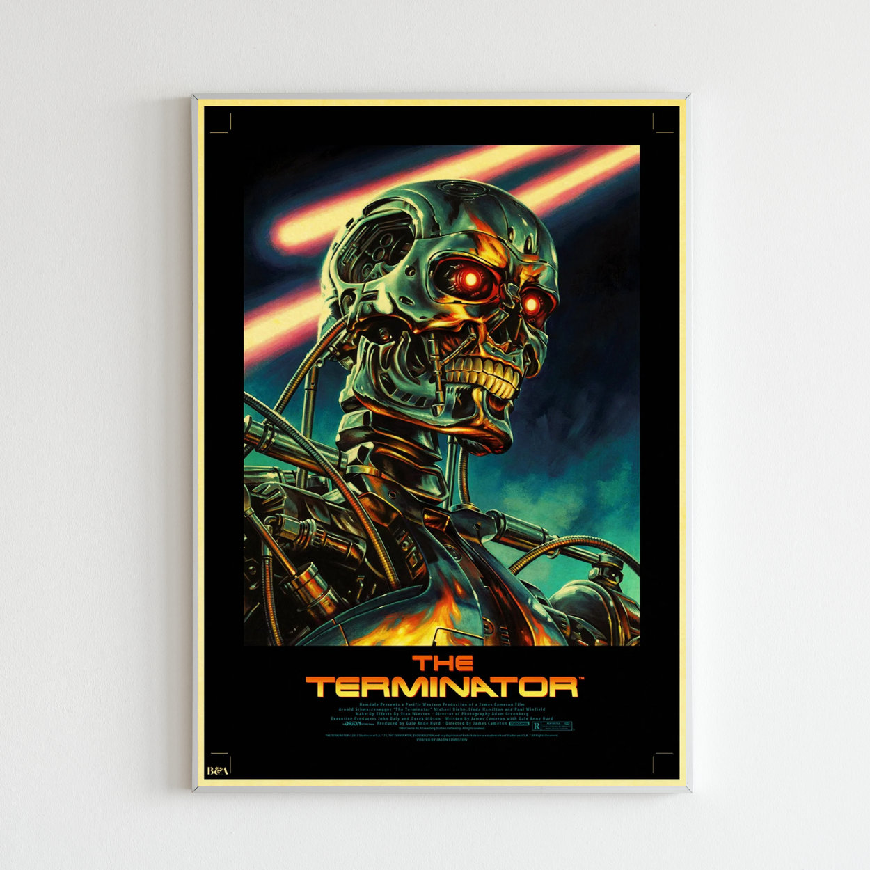 POSTER The Terminator Retro Poster, Arnold Schwarzenegger Wall Art, Sci ...